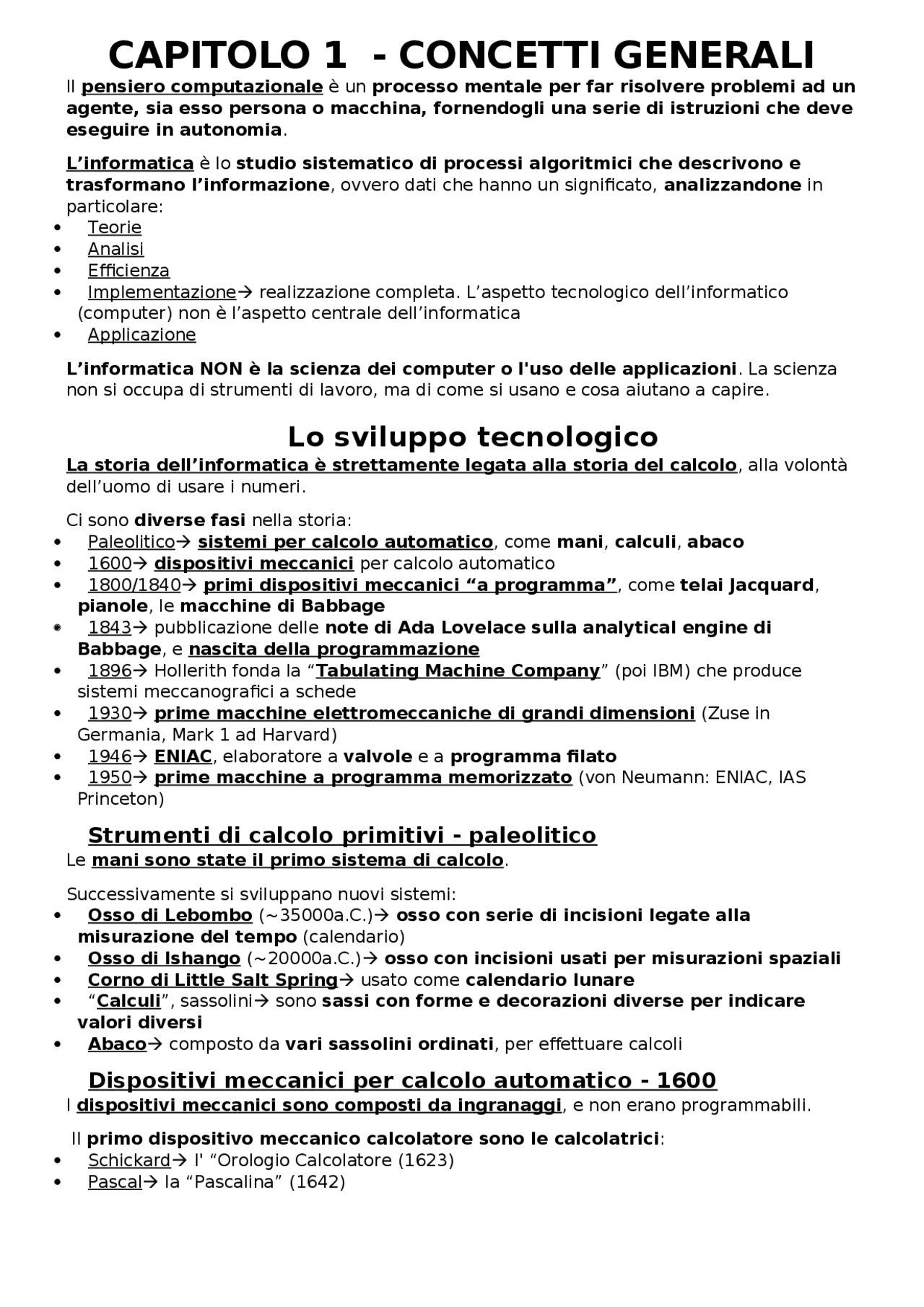 Schemi Completi Per Esame Di Informatica Generale Docsity