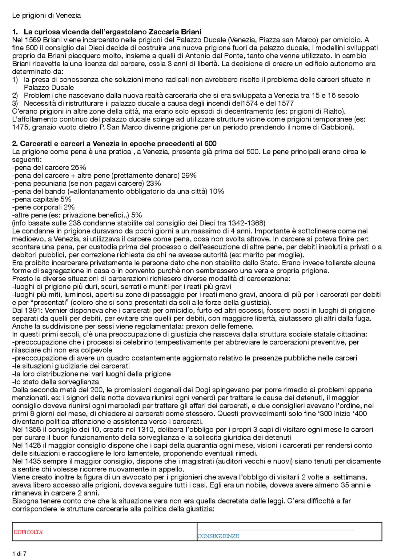 Le Prigioni Di Venezia Riassunto Docsity