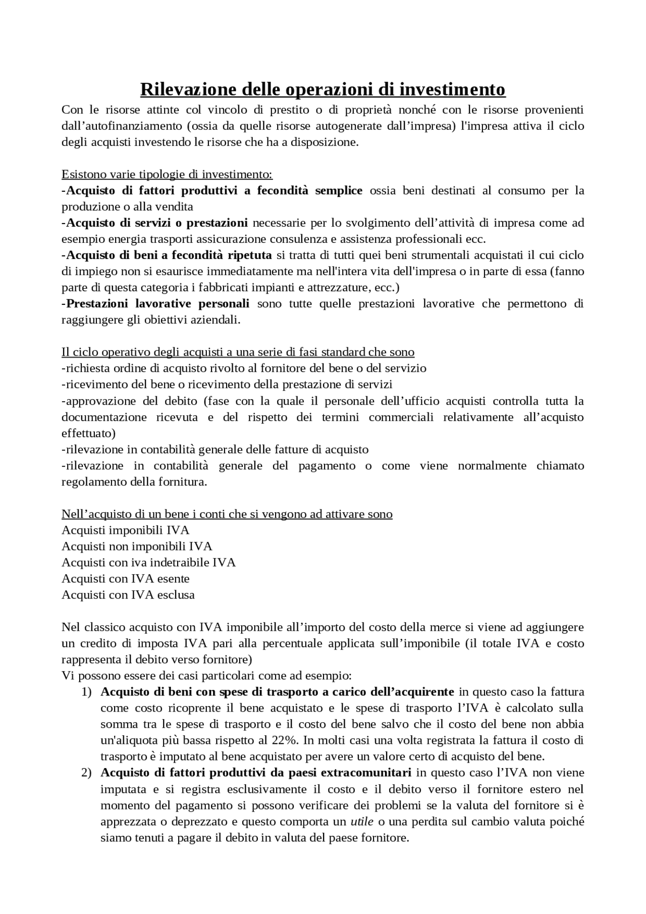 Contabilità E Bilancio Docsity