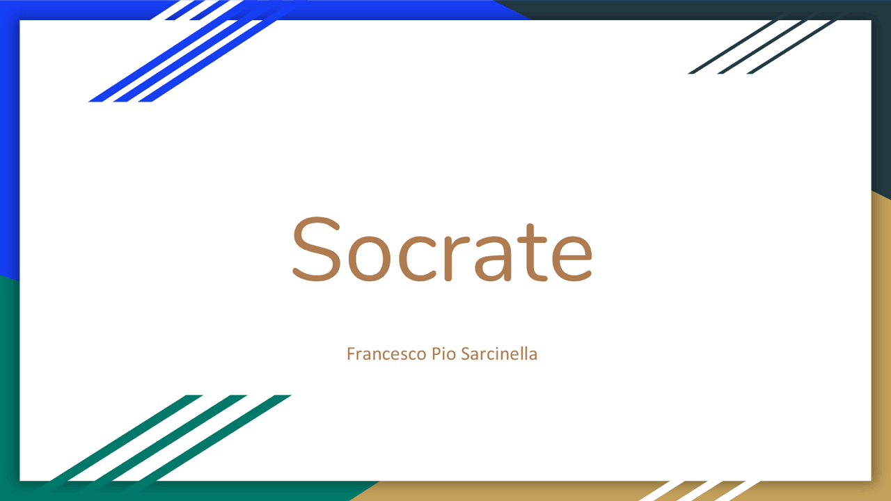 Vita di Socrate in 3 slide - Docsity