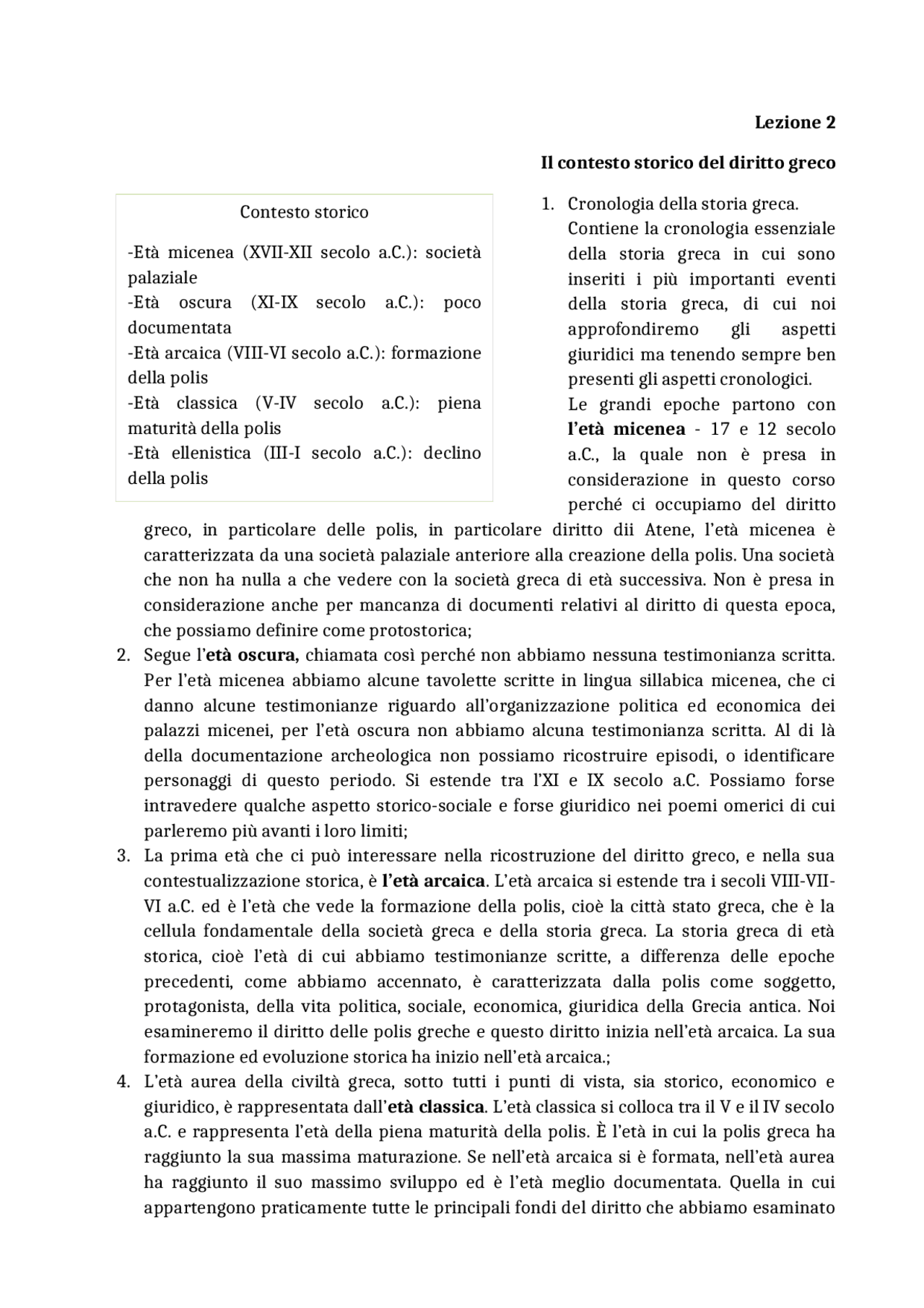 Sbobina Di Diritto Greco Docsity
