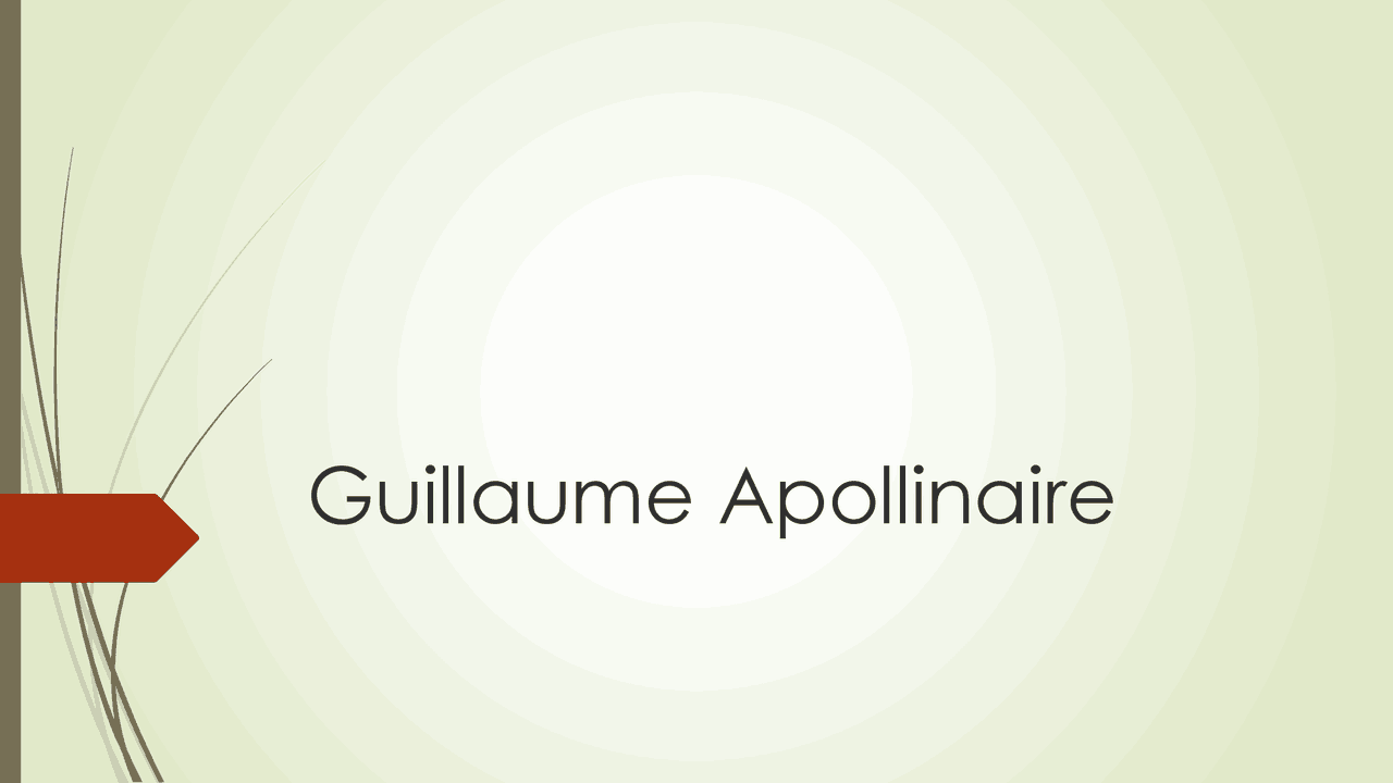 Guillaume Apollinaire Docsity