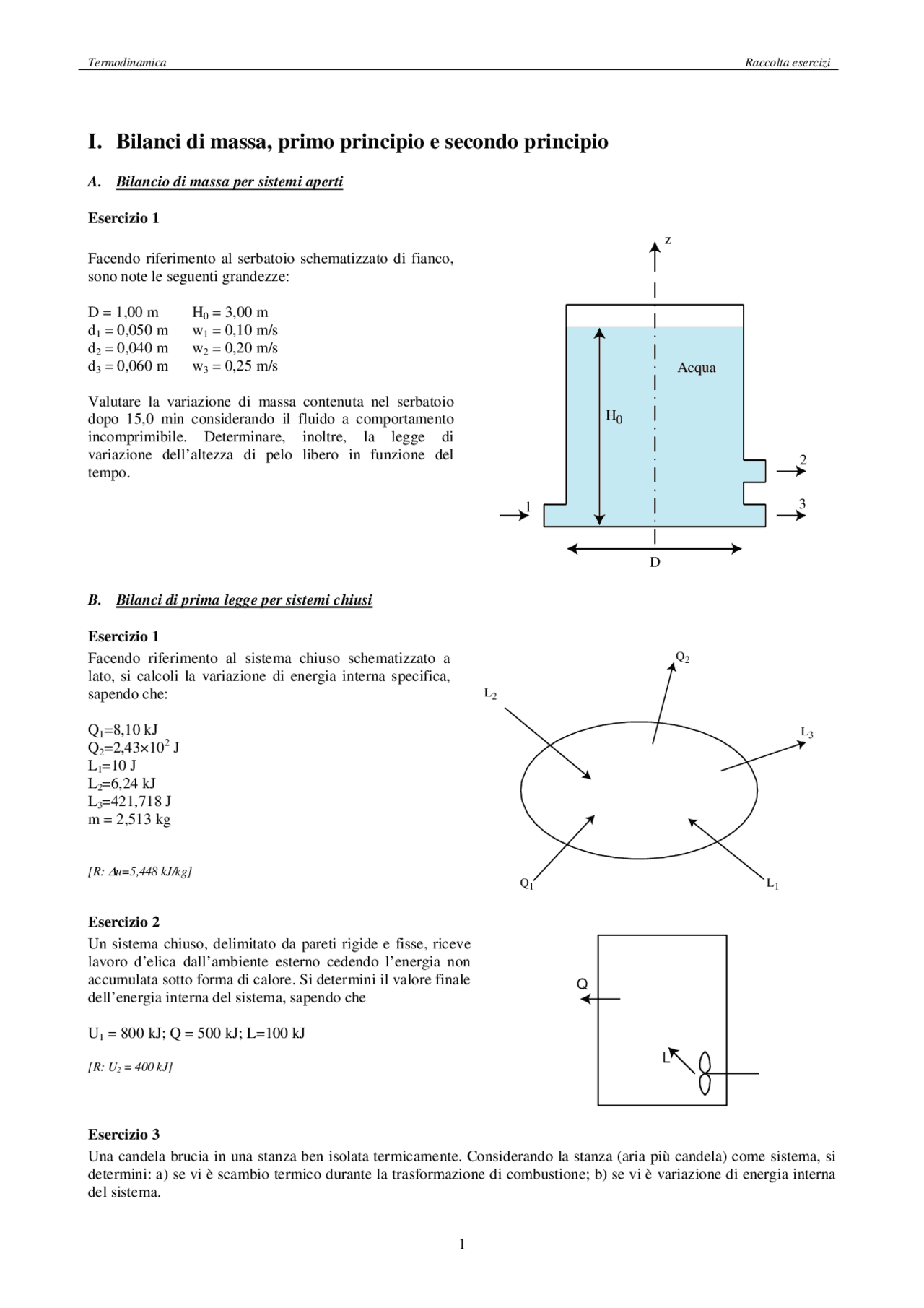 Esercizi Sulla Termodinamica Esercizi Di Fisica Docsity