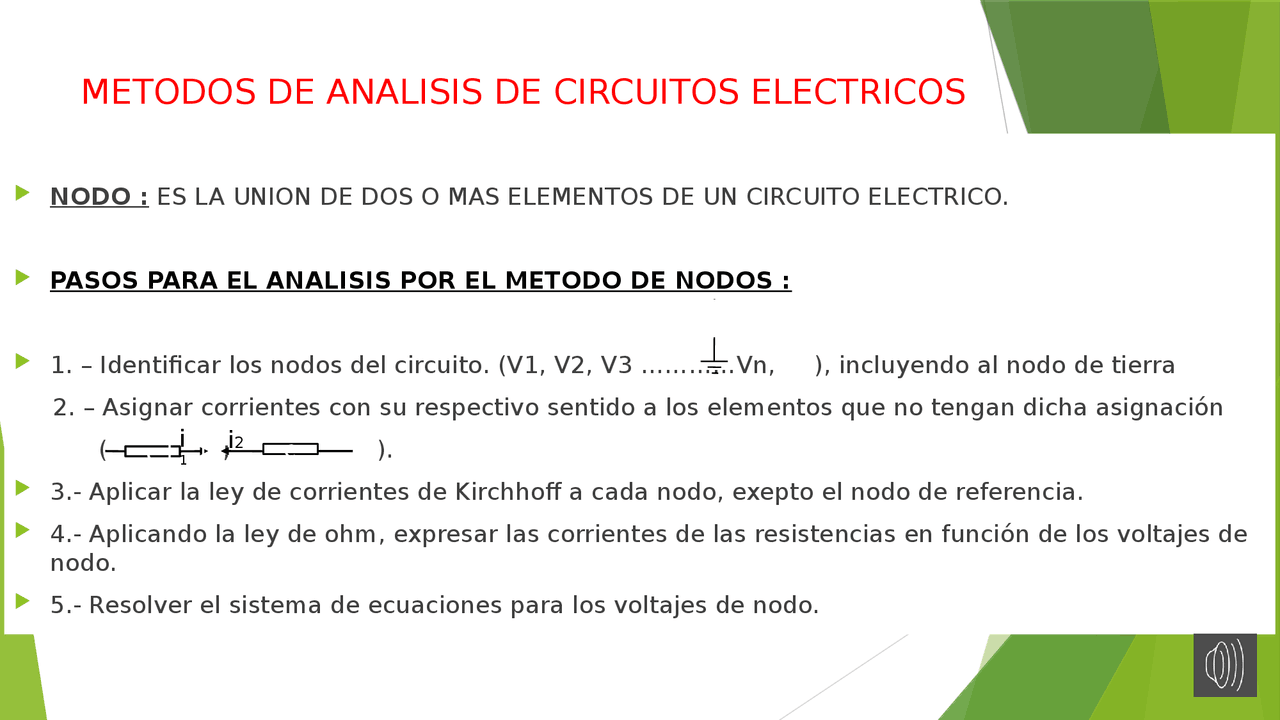 Metodod De Analisis Circuitos Docsity