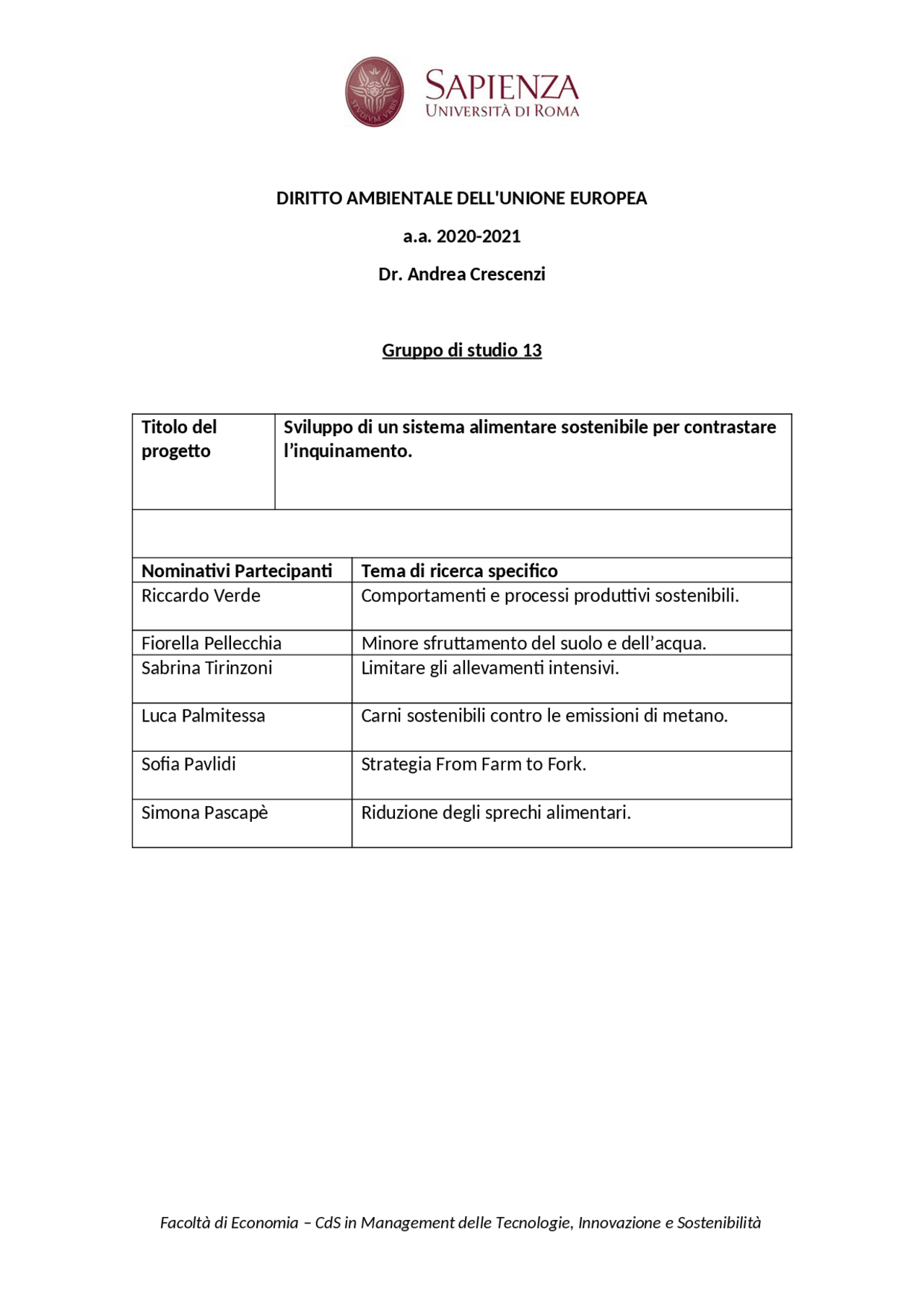 Documenti Prof Crescenzi Docsity