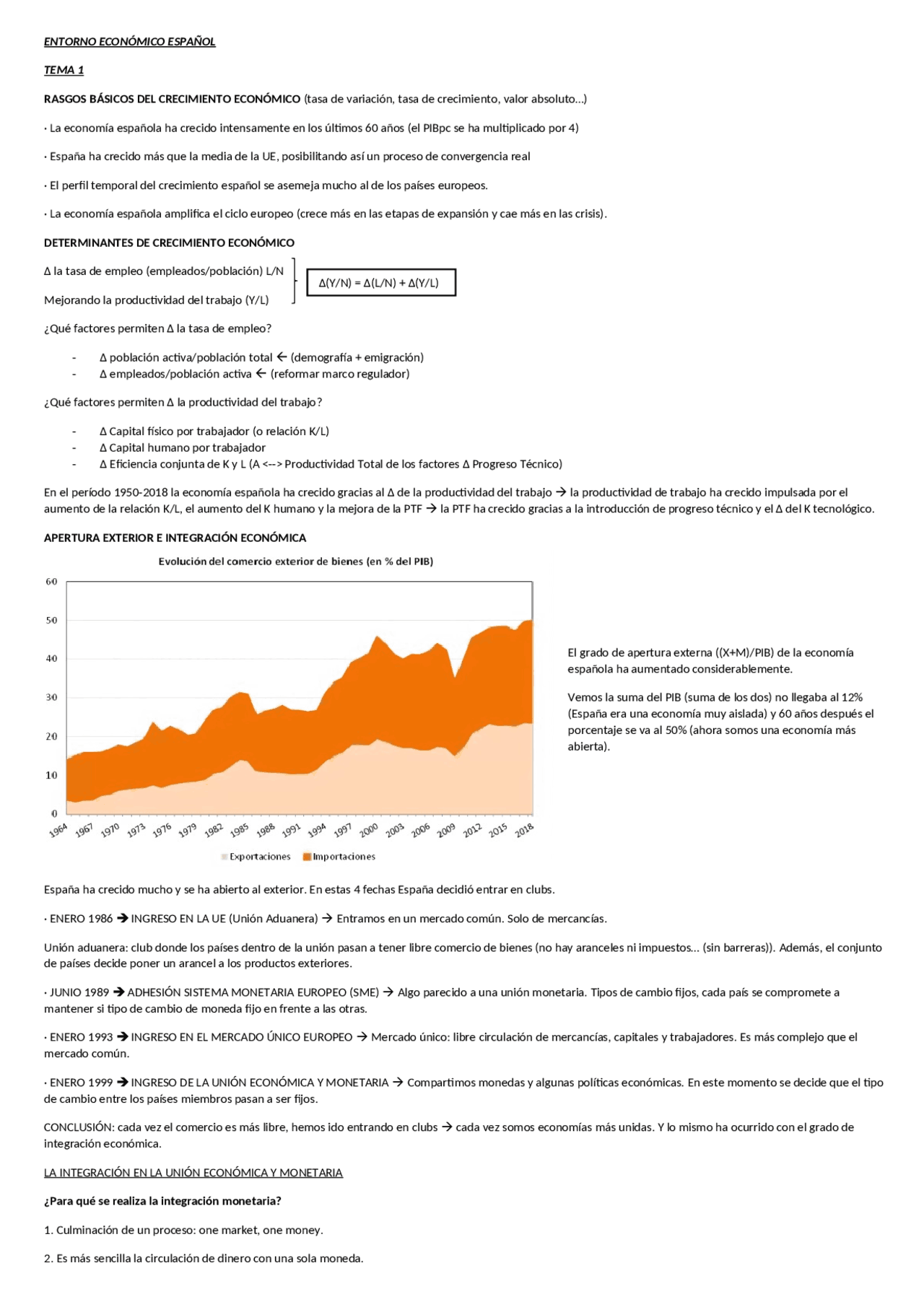 Entorn Economic Espanyol Docsity
