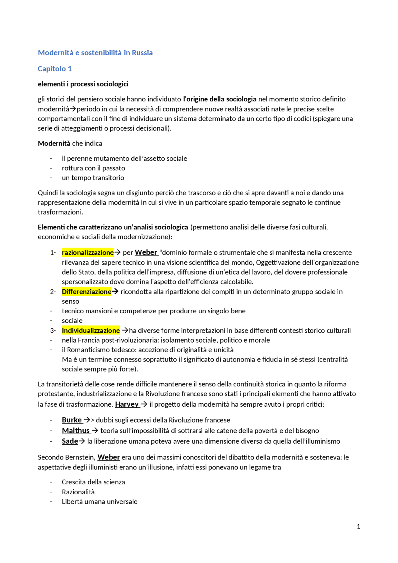 Modernità E Sostenibilità In Russia Docsity