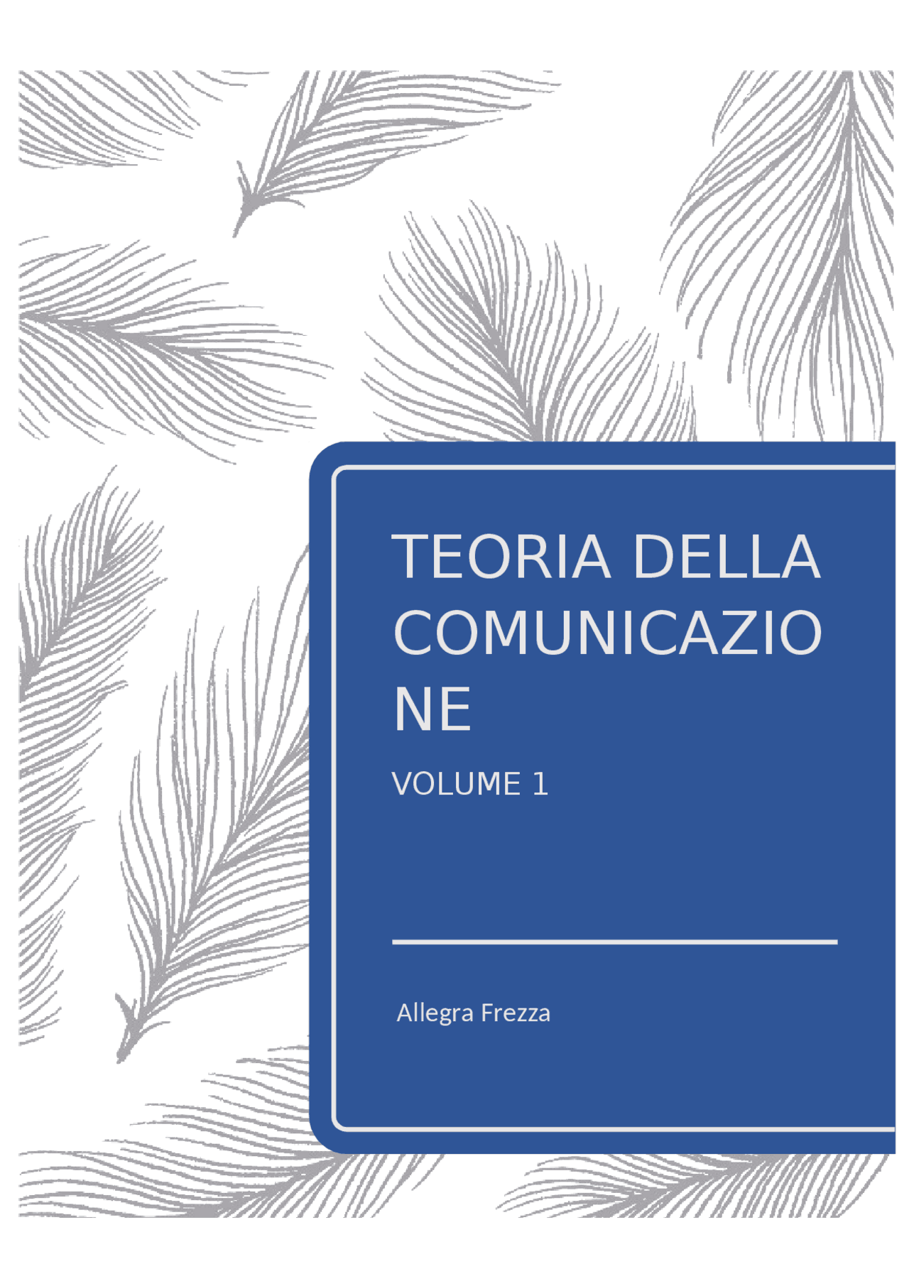 Teoria Della Comunicazione Volume 1 Docsity