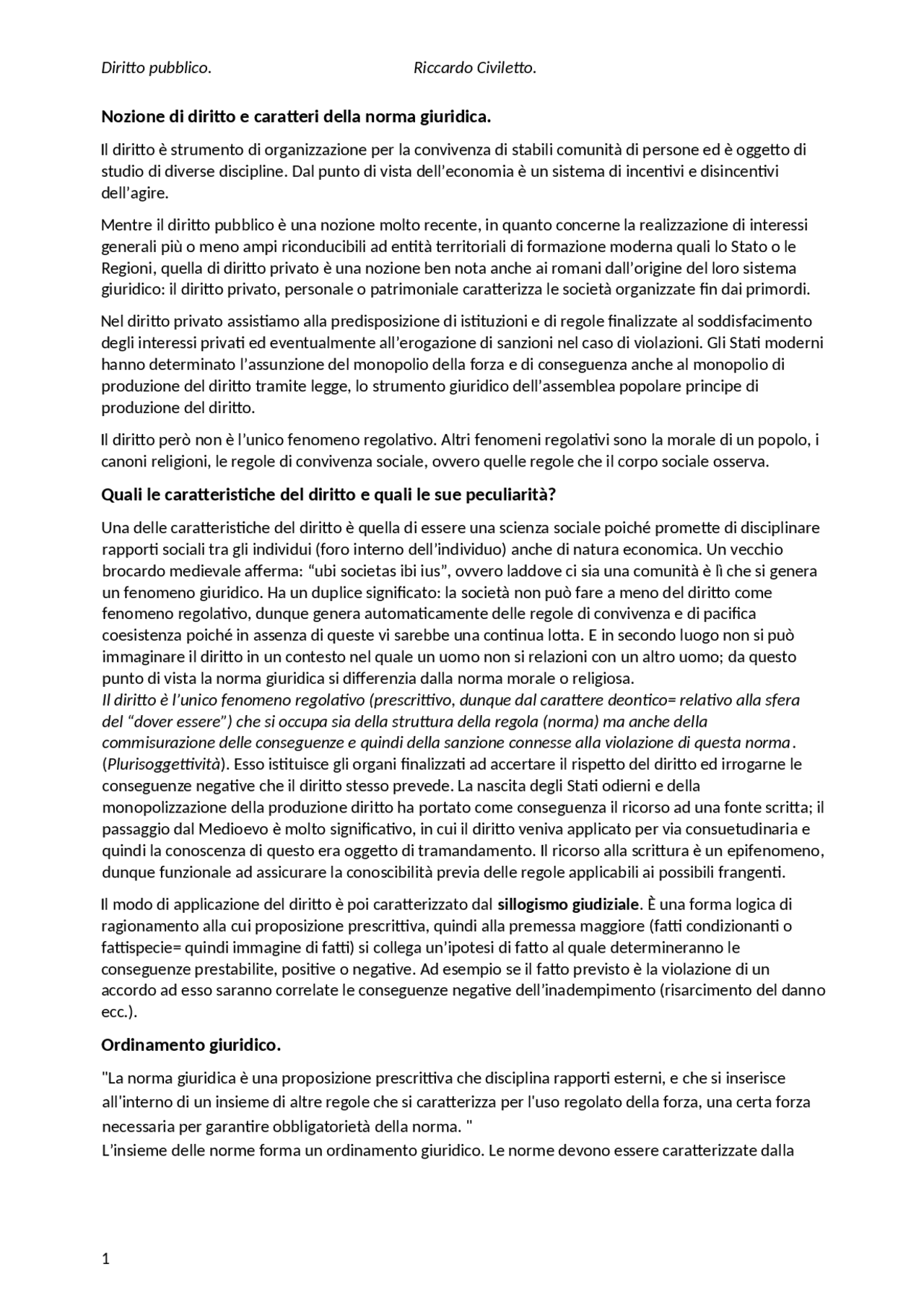 Appunti Diritto Pubblico Completi Docsity