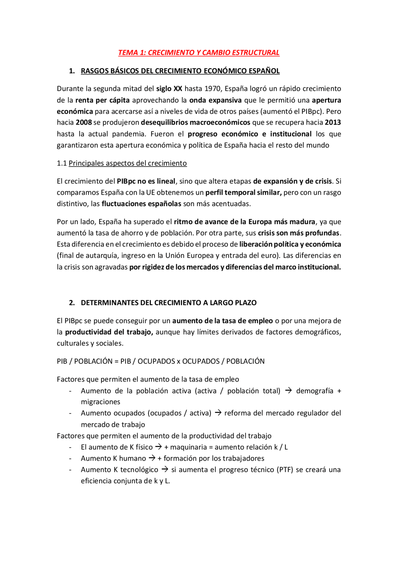 Entorn Economic Espanyol Docsity