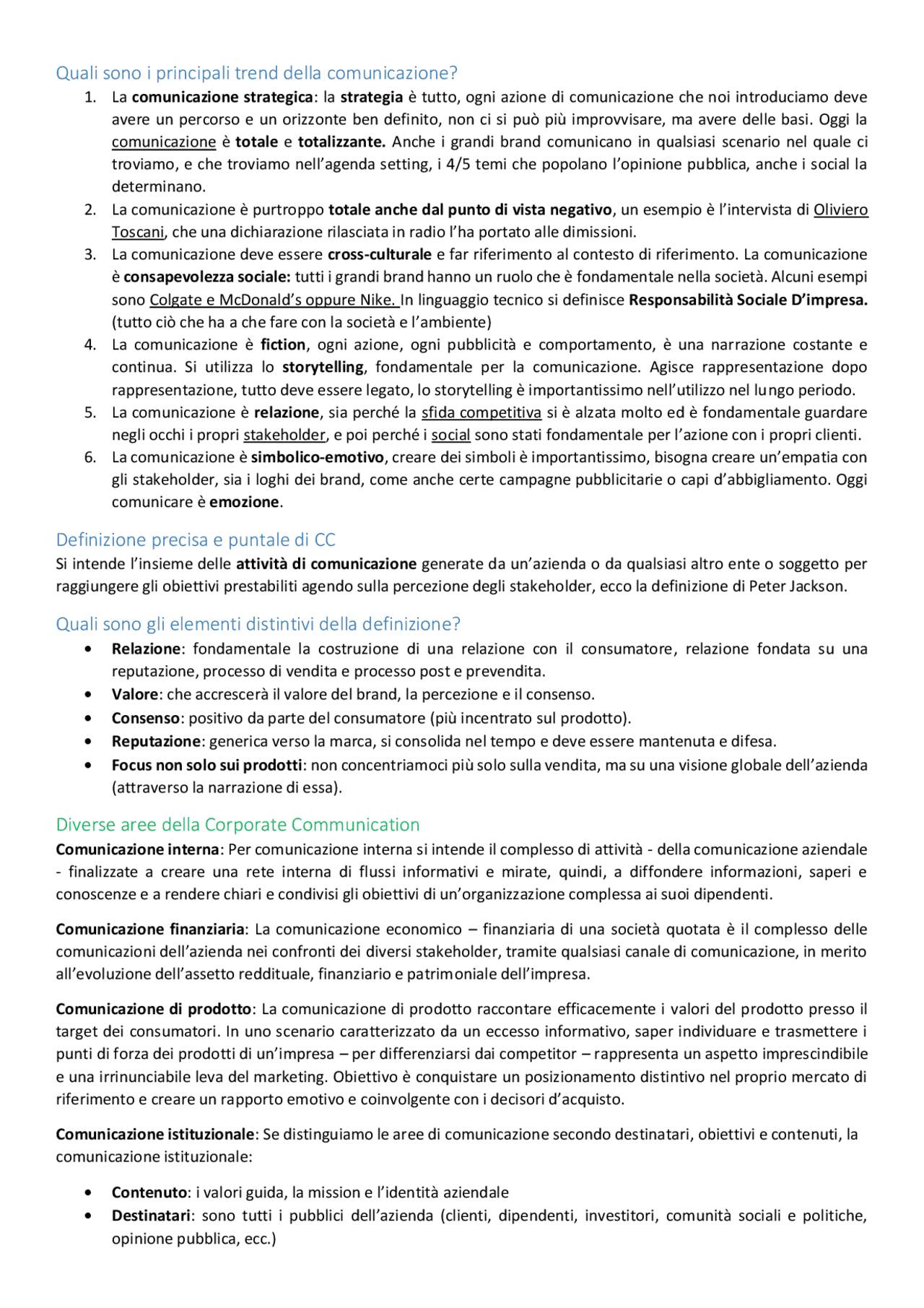 Corporate Communication Docsity