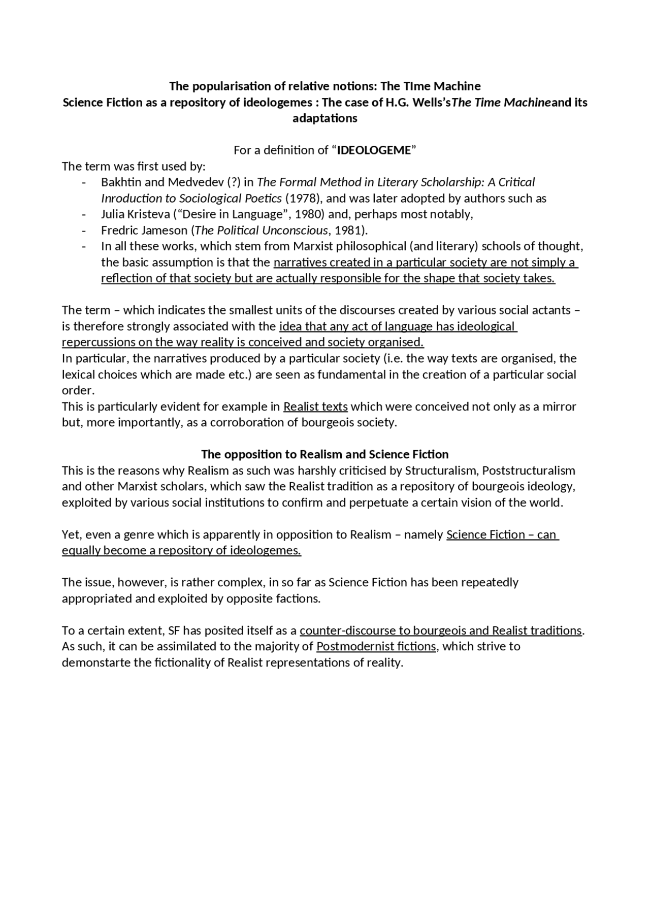 The popularisation of relative notions: The Time Machine (Science ...