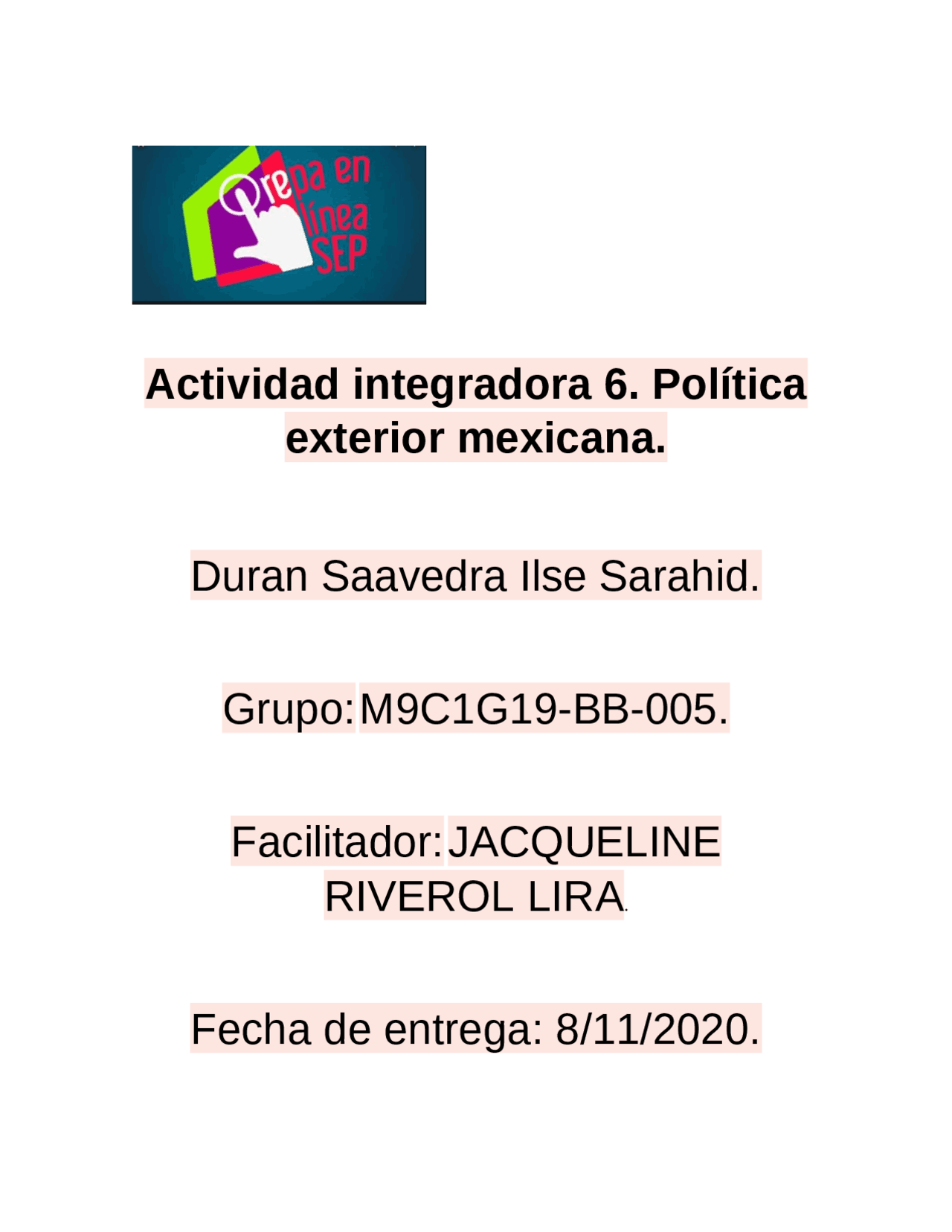 Actividad 3 del Modulo 9 - Docsity