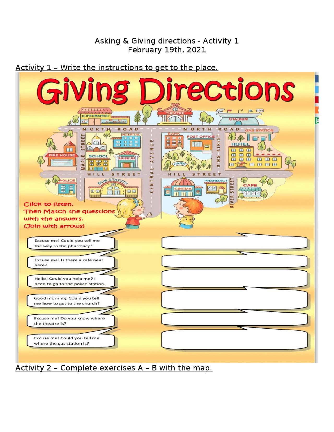 Giving Instructions Activities