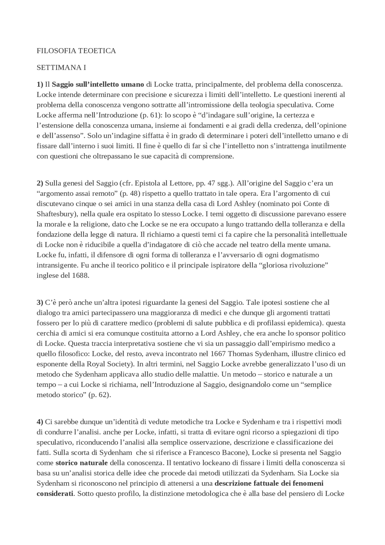 Appunti Di Filosofia Teoretica Docsity