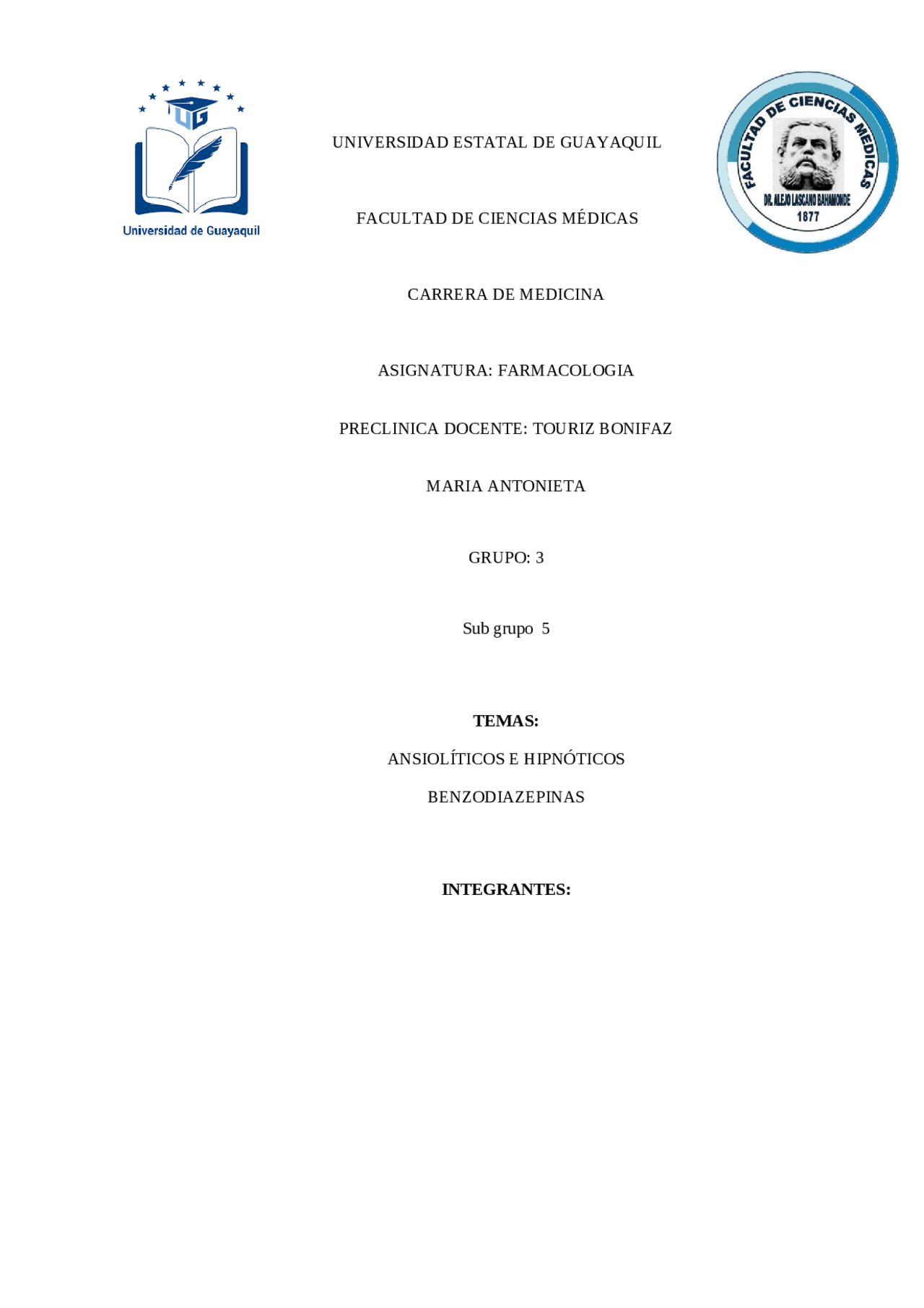 Farmacos ansioliticos e hipnoticos | Resúmenes de Farmacología | Docsity