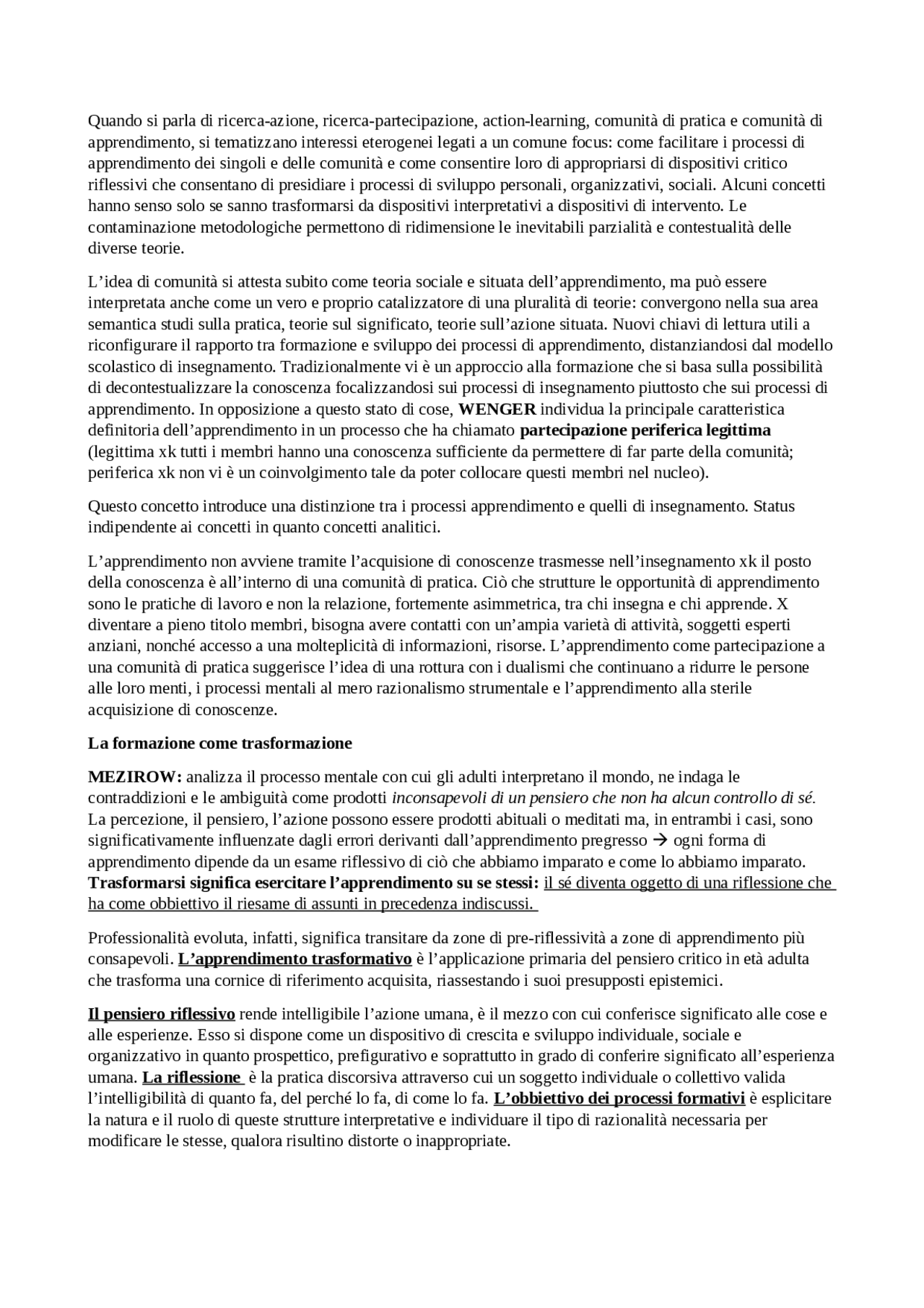 La Formazione Basata Sullo Sviluppo Delle Comunità Di Pratica Docsity
