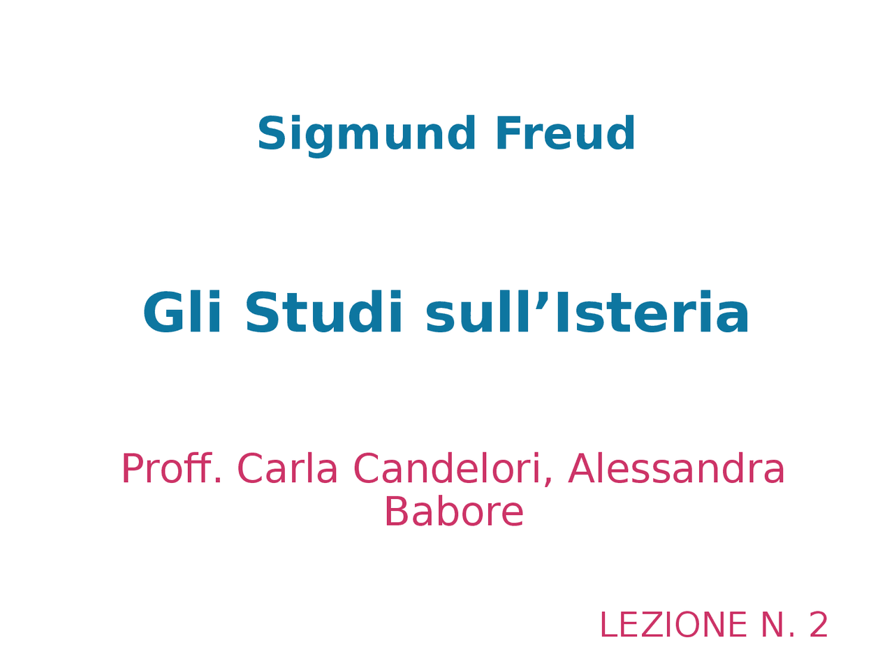Freud gli studi sull'isteria - Docsity