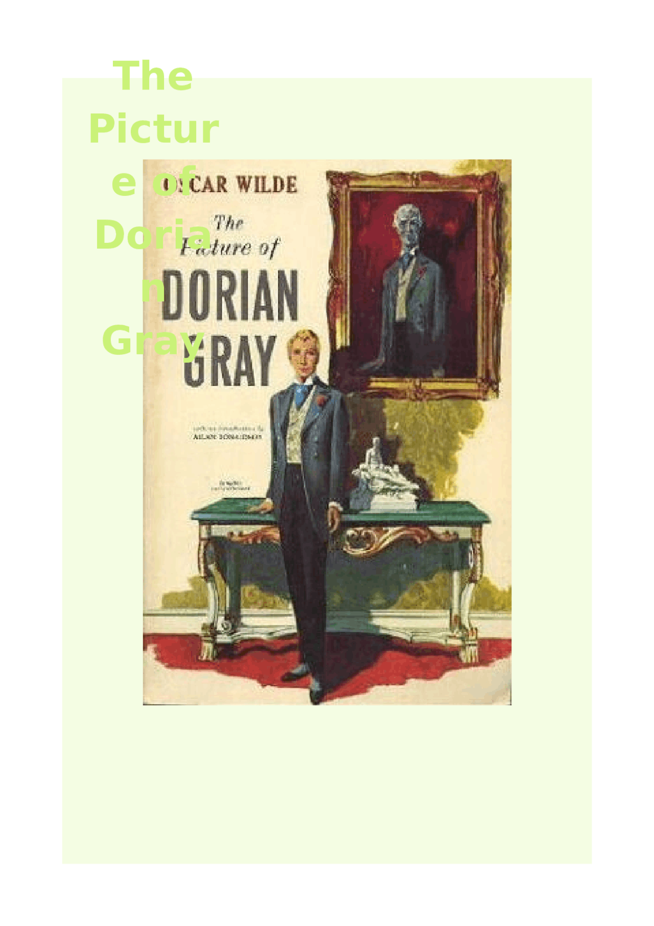 Dorian Gray Riassunto Libro Guide Progetti E Ricerche Di Inglese