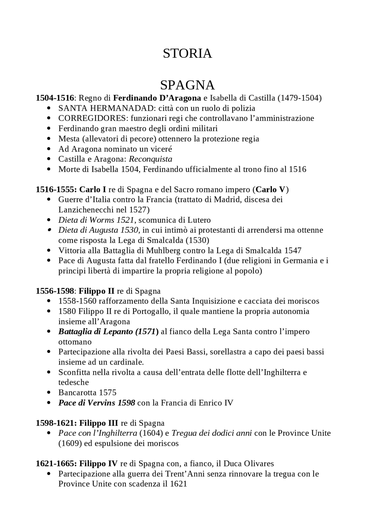 STORIA MODERNA (1492-1848) Carlo Capra - Docsity