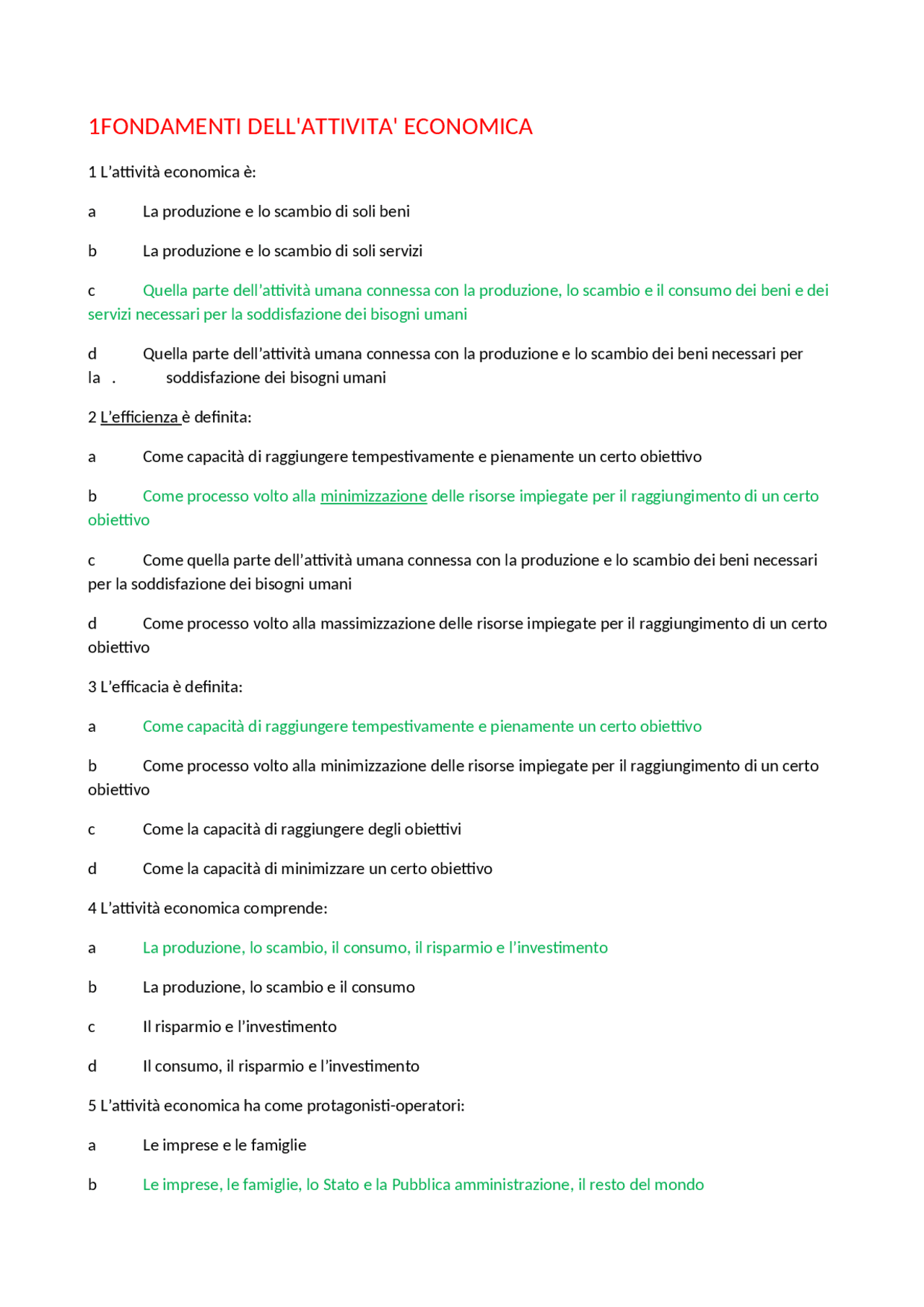Economia Scienze Motorie Unipegaso Docsity