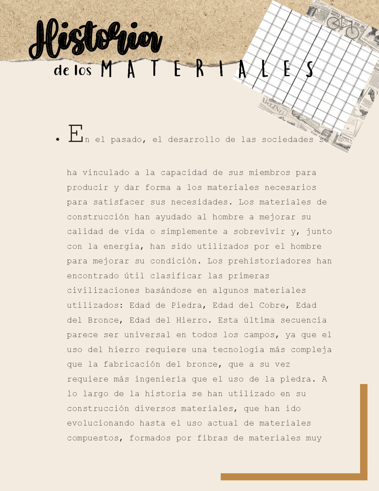 Proyecto hacerca de los materiales - Docsity