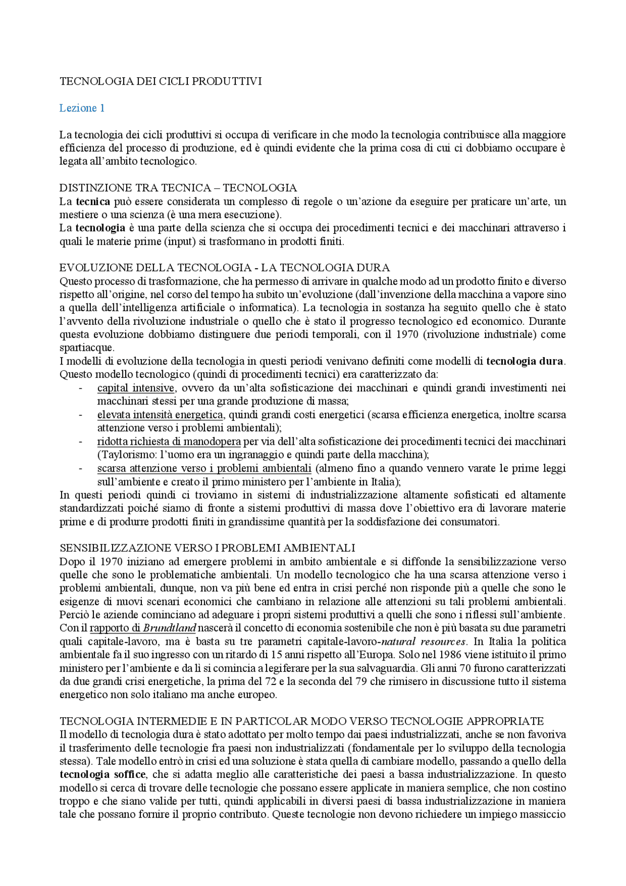 Riassunto Corso Tcp Sapienza Latina Docsity