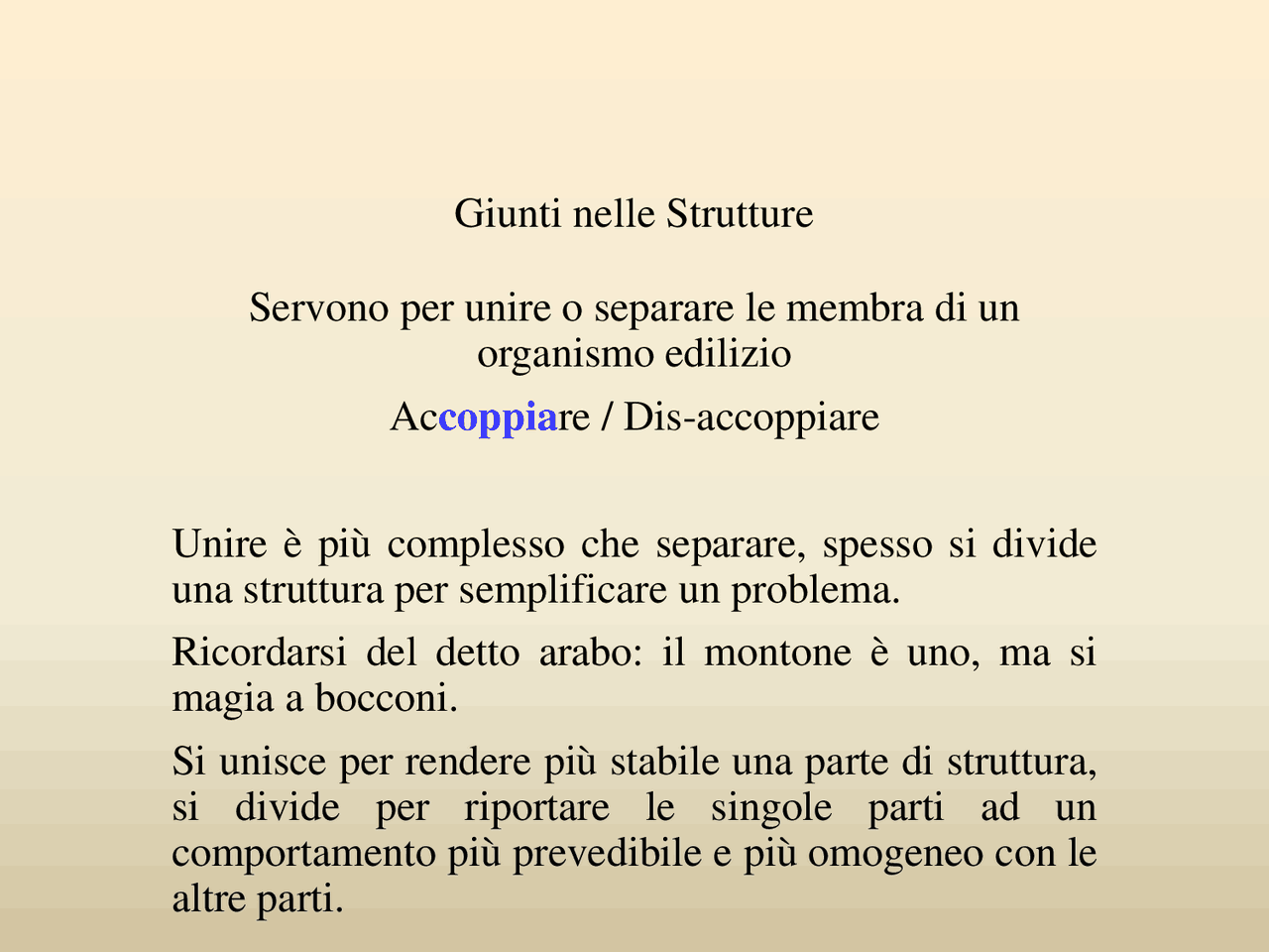 Giunti strutturali lezione 32 - Docsity