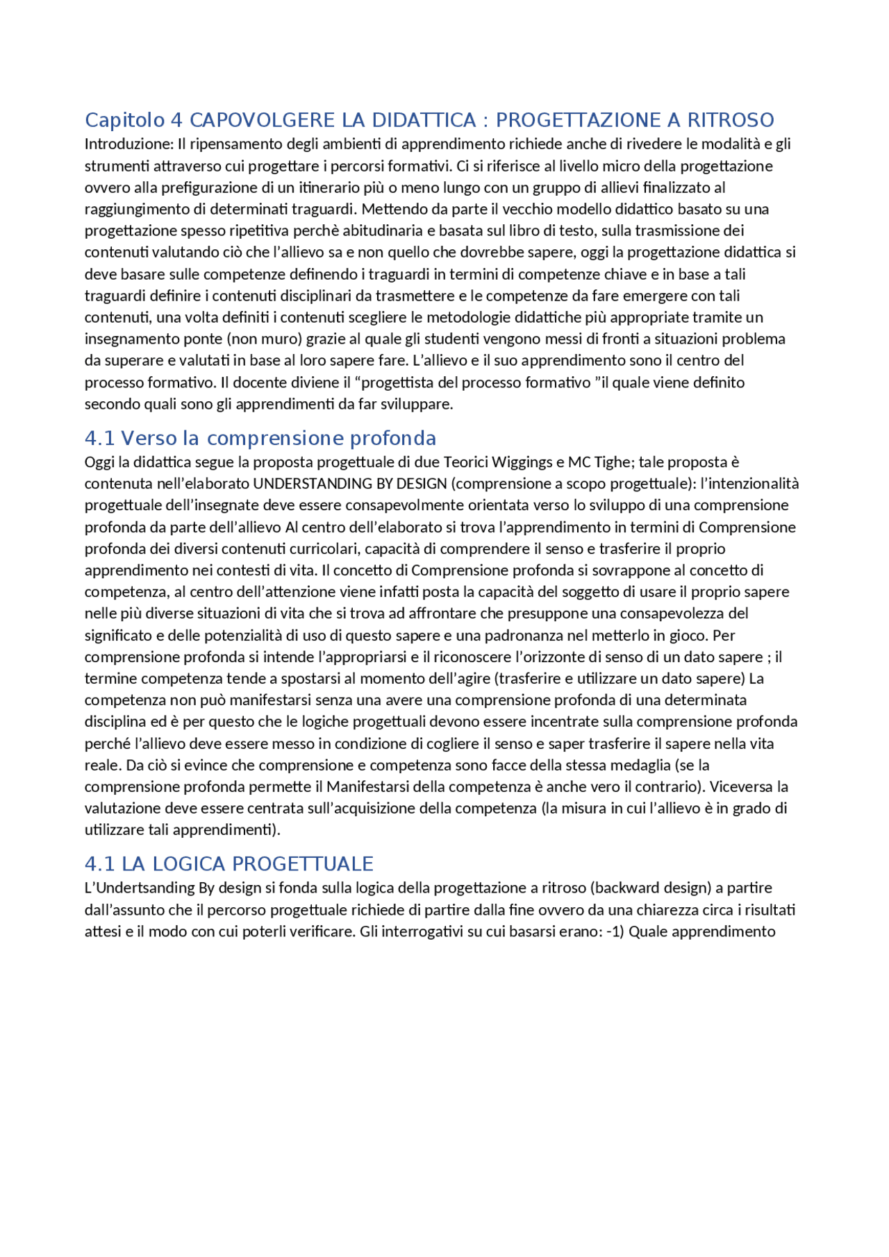 Capitolo 4 Castoldi Unità Dapprendimento Docsity