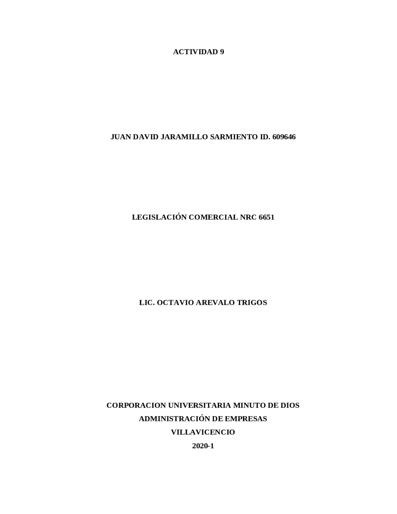 ACTIVIDAD DE LEGISLACIÓN COMERCIAL SOBRE EL CÓDIGO DE COMERCIO - Docsity