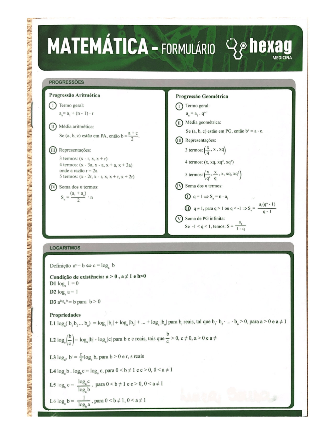 Formulas de matematica pra o enem - Docsity