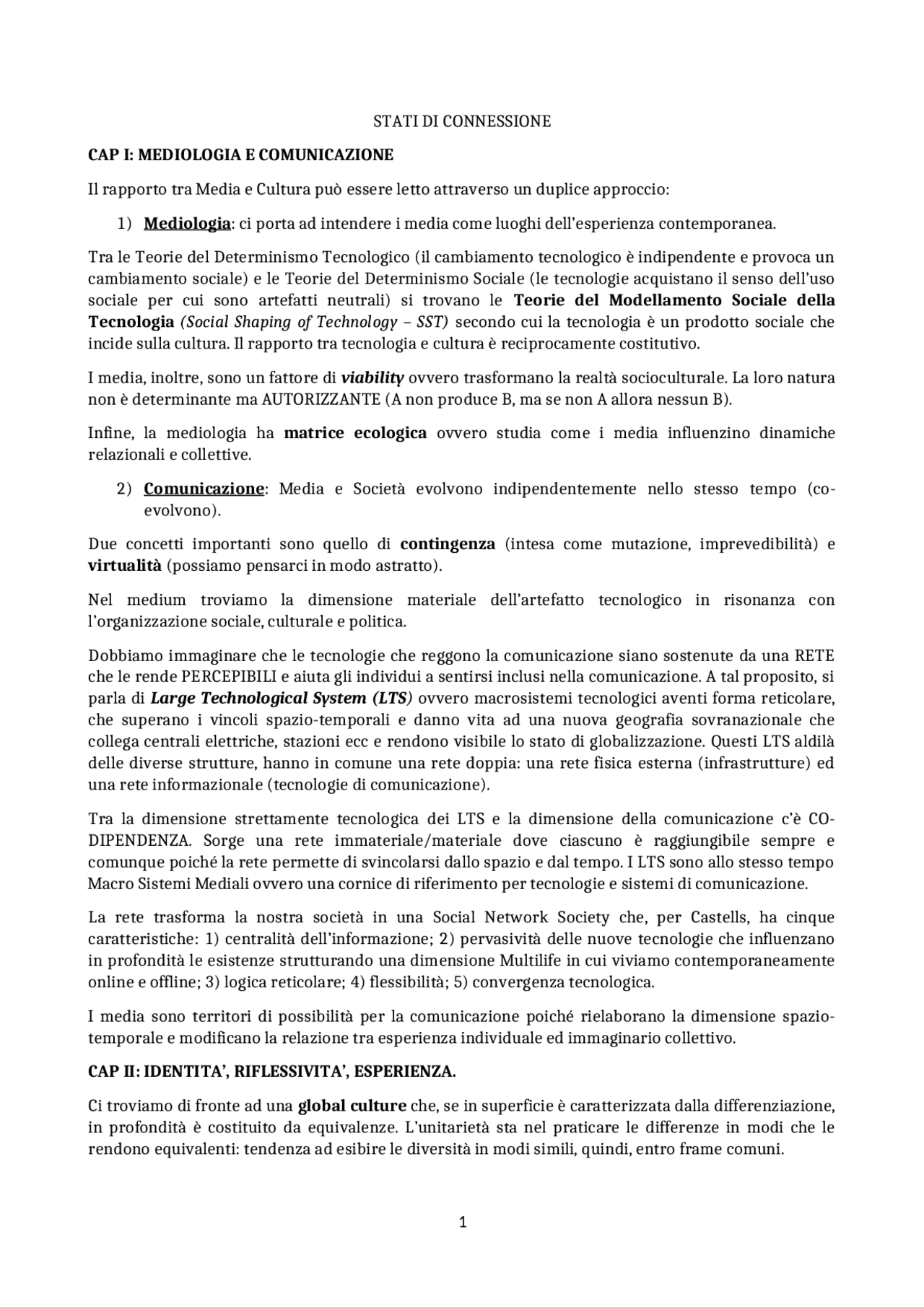 Stati Di Connessione Boccia Artieri Docsity