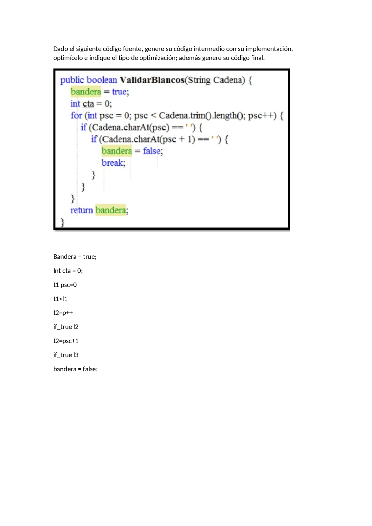 Codigo fuente de un programa - Docsity