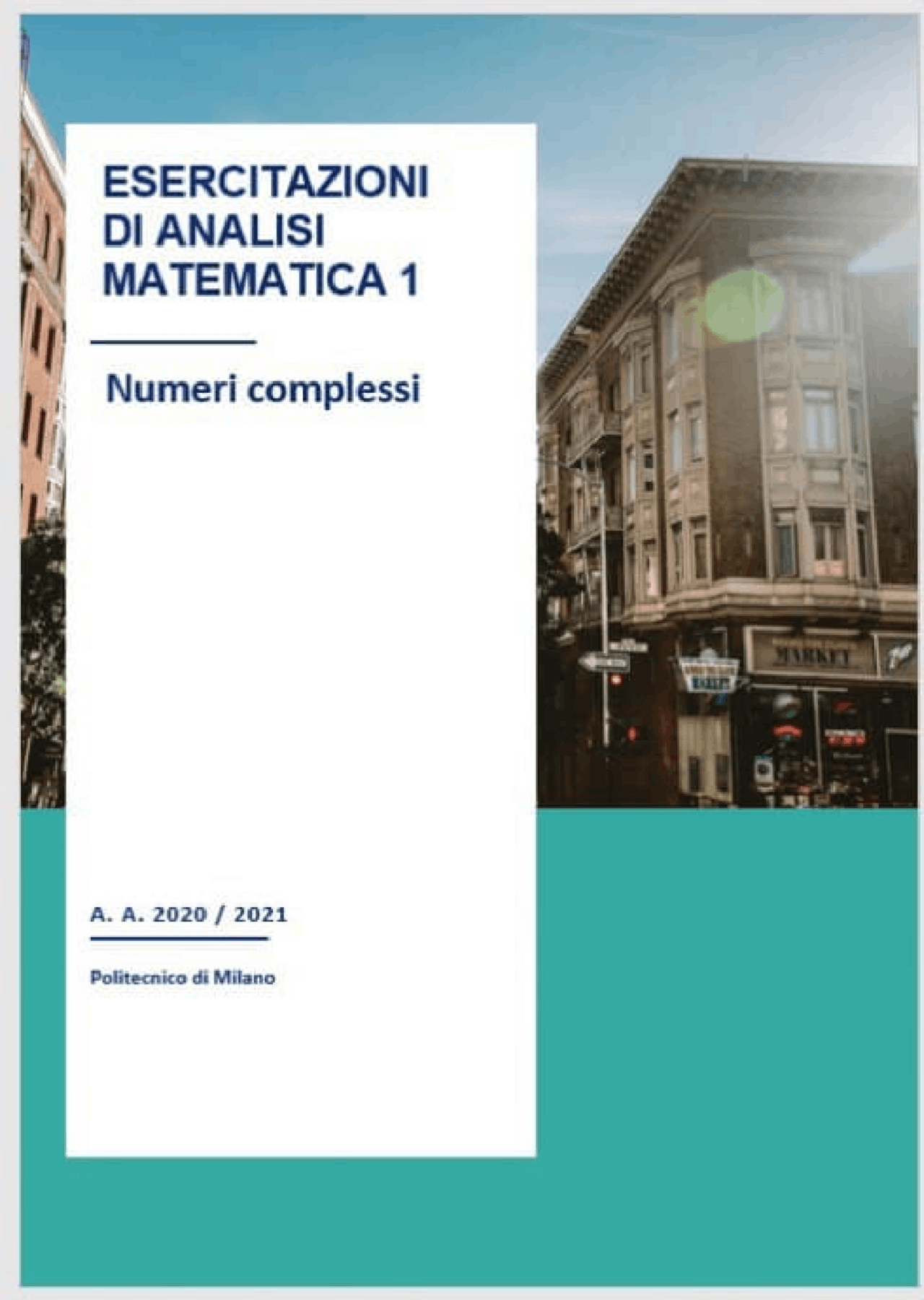 Numeri Complessi Analisi 1 Docsity