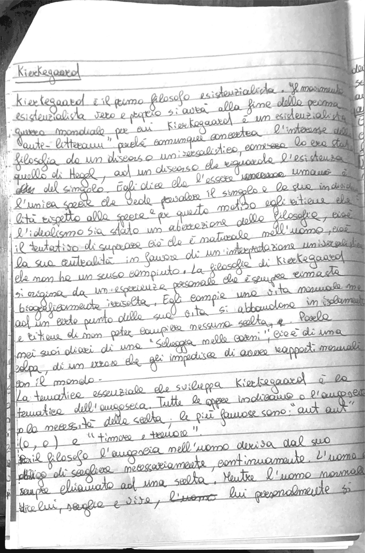 Riassunto Generale Su Kierkegaard Docsity