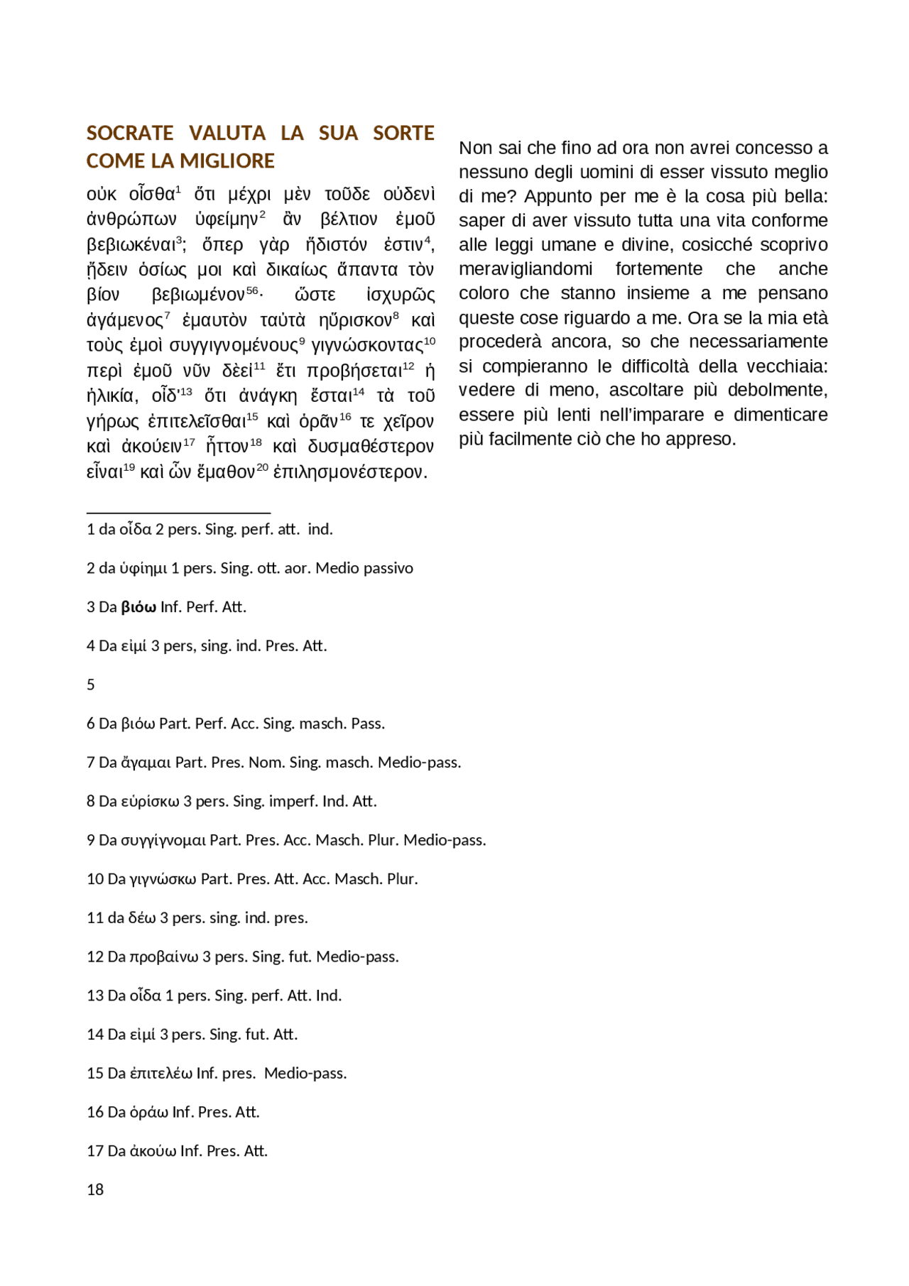 Greco Riassunto Su Socrate Docsity