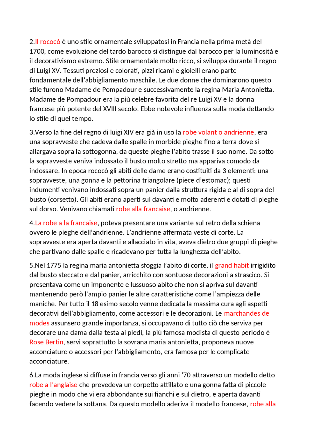Riassunto Storia Della Moda Docsity