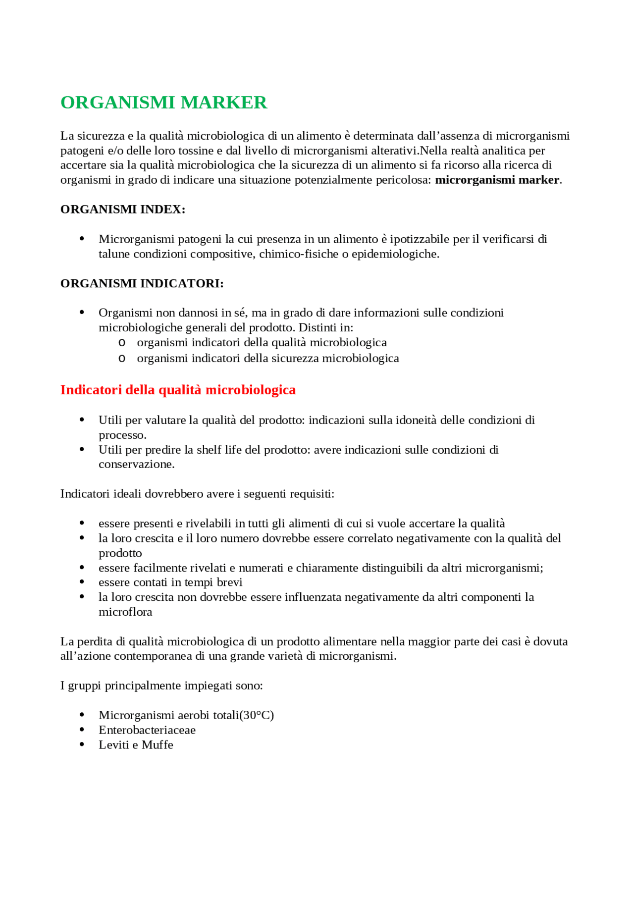 I Microrganismi Marker Appunti Di Biologia Dei Microrganismi Docsity