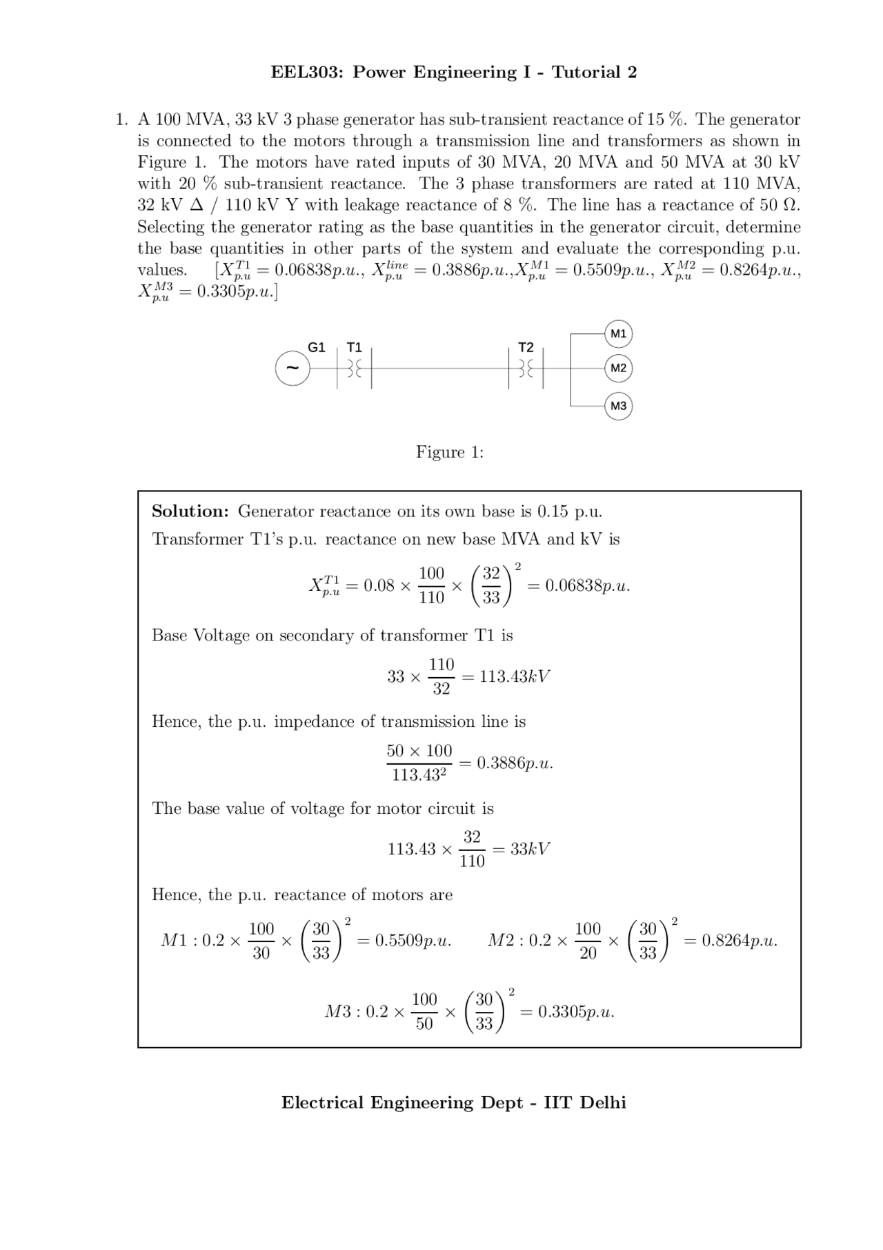 Tutorial Solution To Electric Machines Docsity