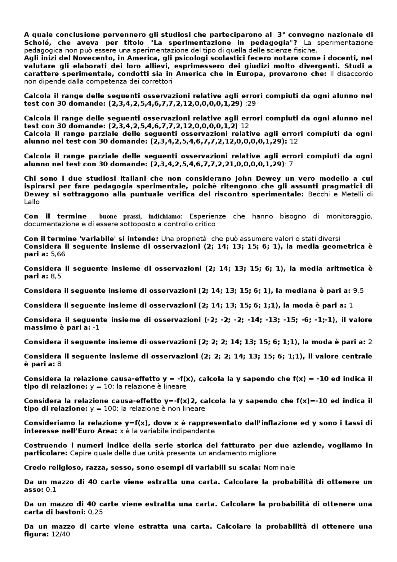 Pedagogia Sperimentale Universita Telematica Pegaso Docsity