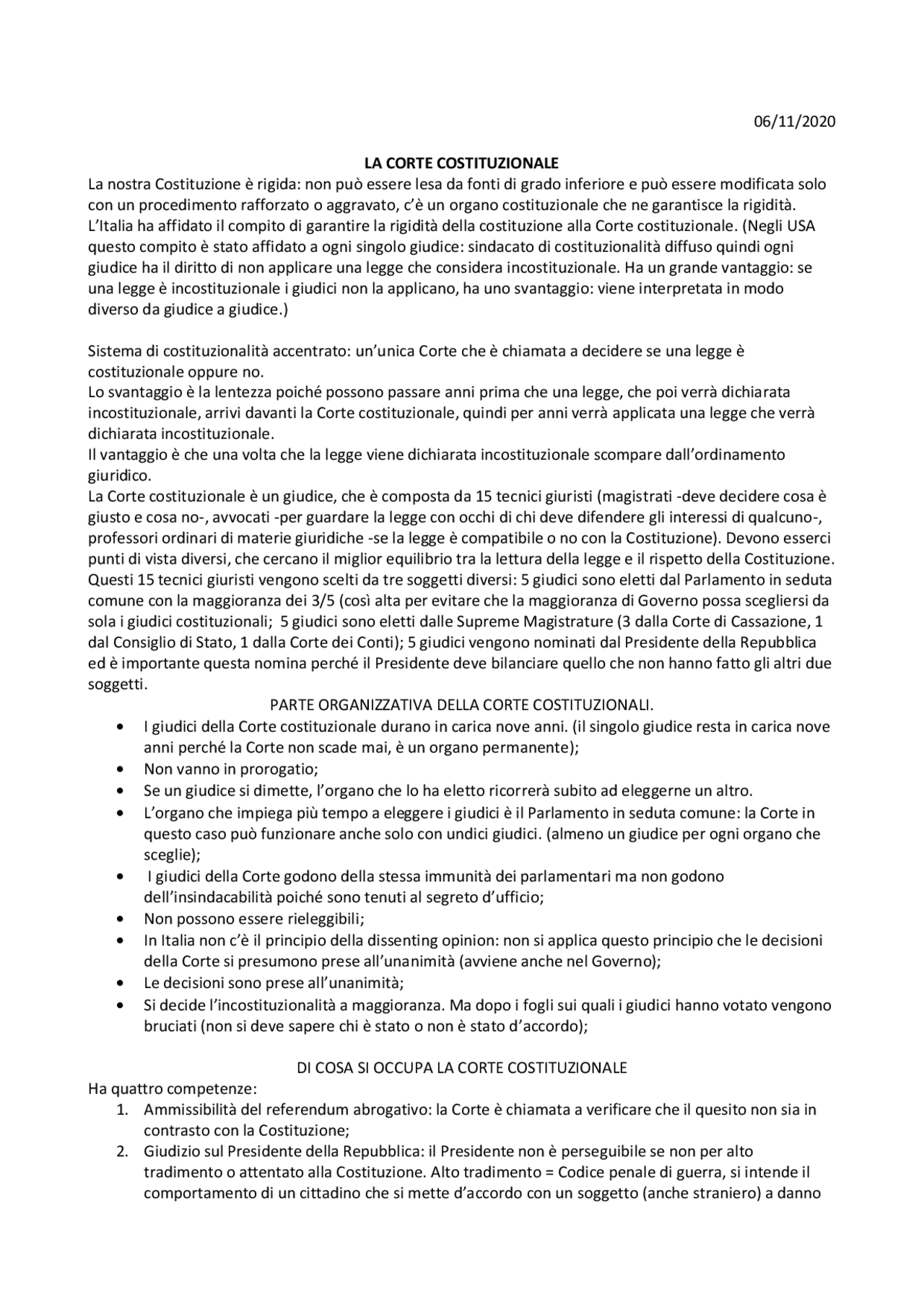 Corte Costituzionale Docsity