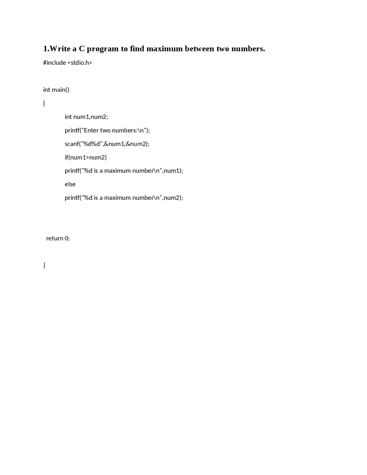 Lab report of programing lab - Docsity