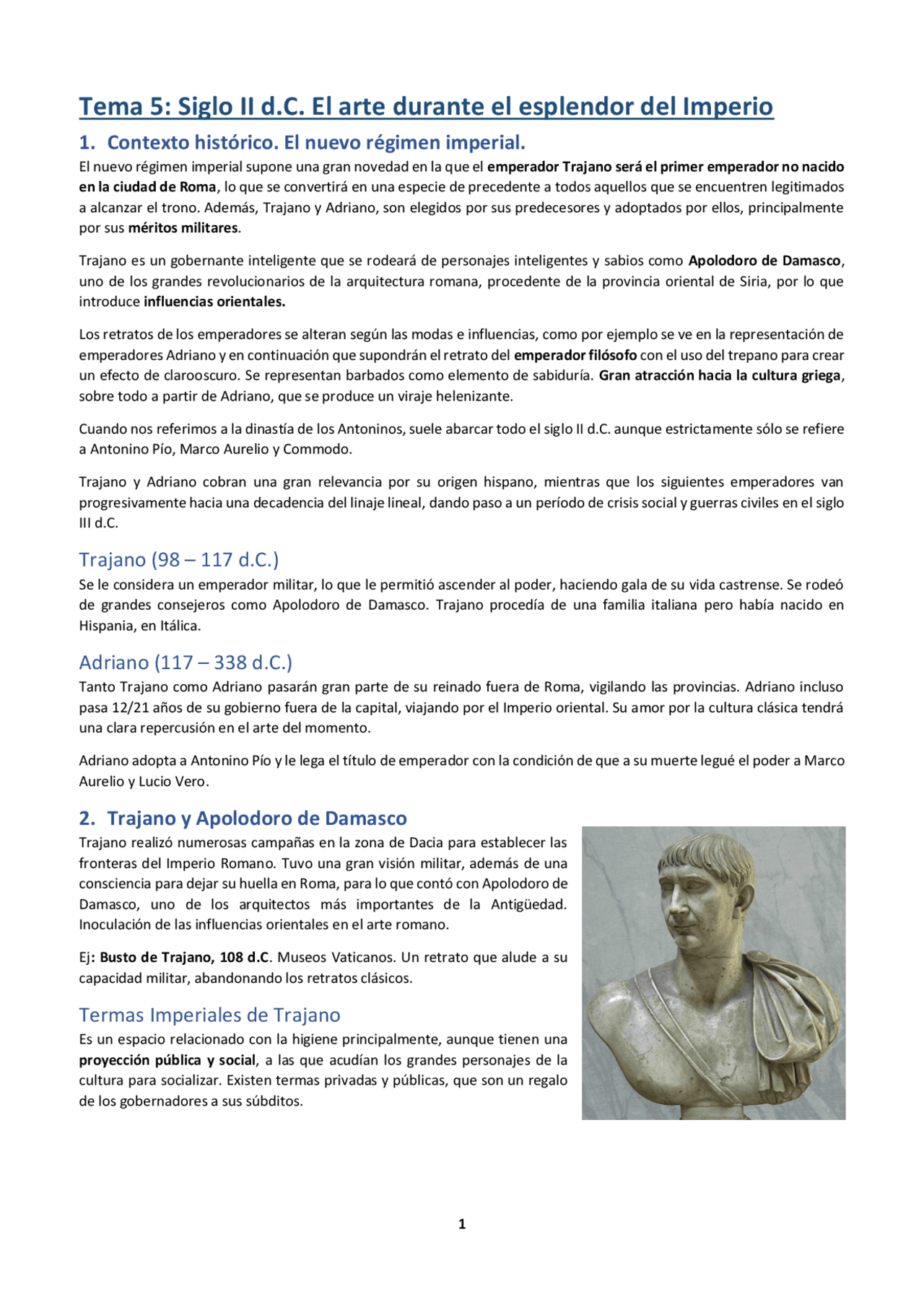 Arte Romano UCM Tema 5 Siglo II d.C. - Docsity