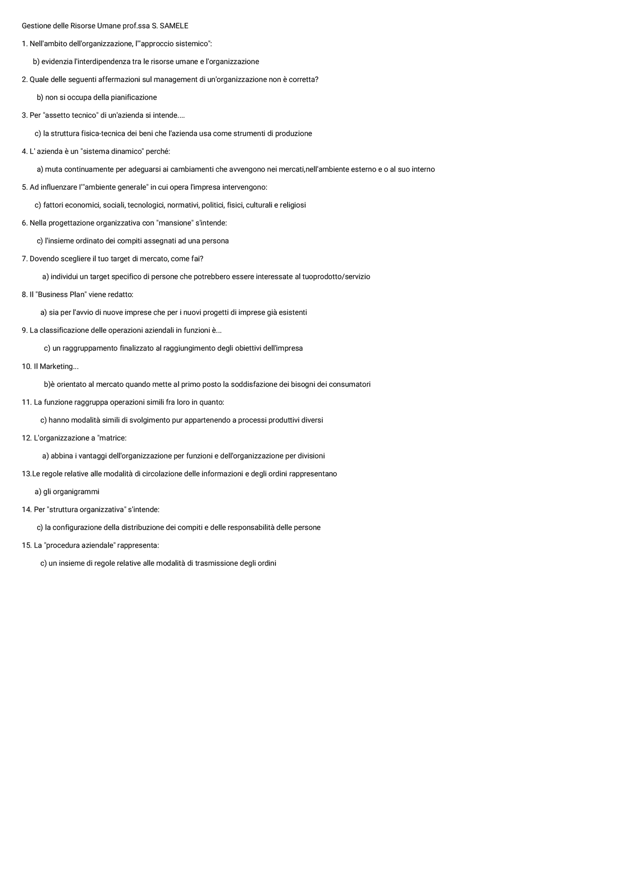 Appunti Test Logistica E Trasporti Docsity