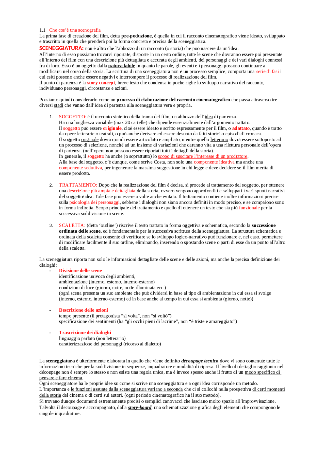 Manuale Del Film Riassunti Docsity