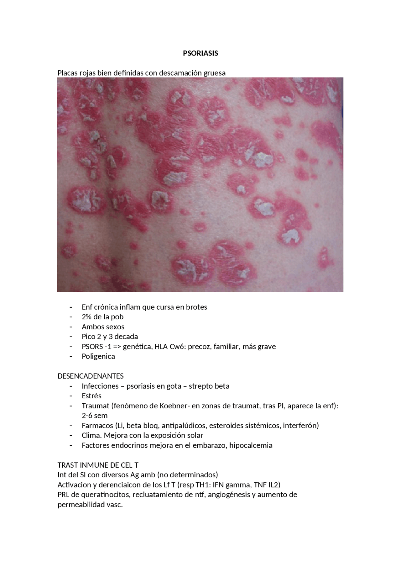 Psoriasis cutanea dermatologia - Docsity