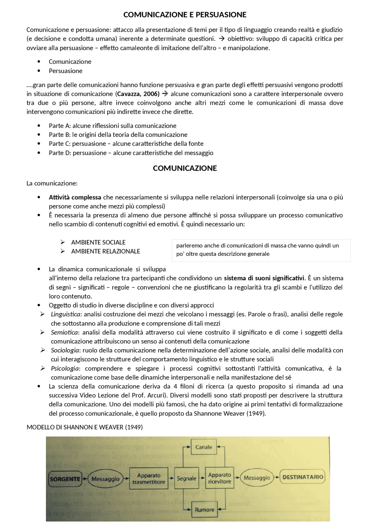Comunicazione E Persuasione Docsity