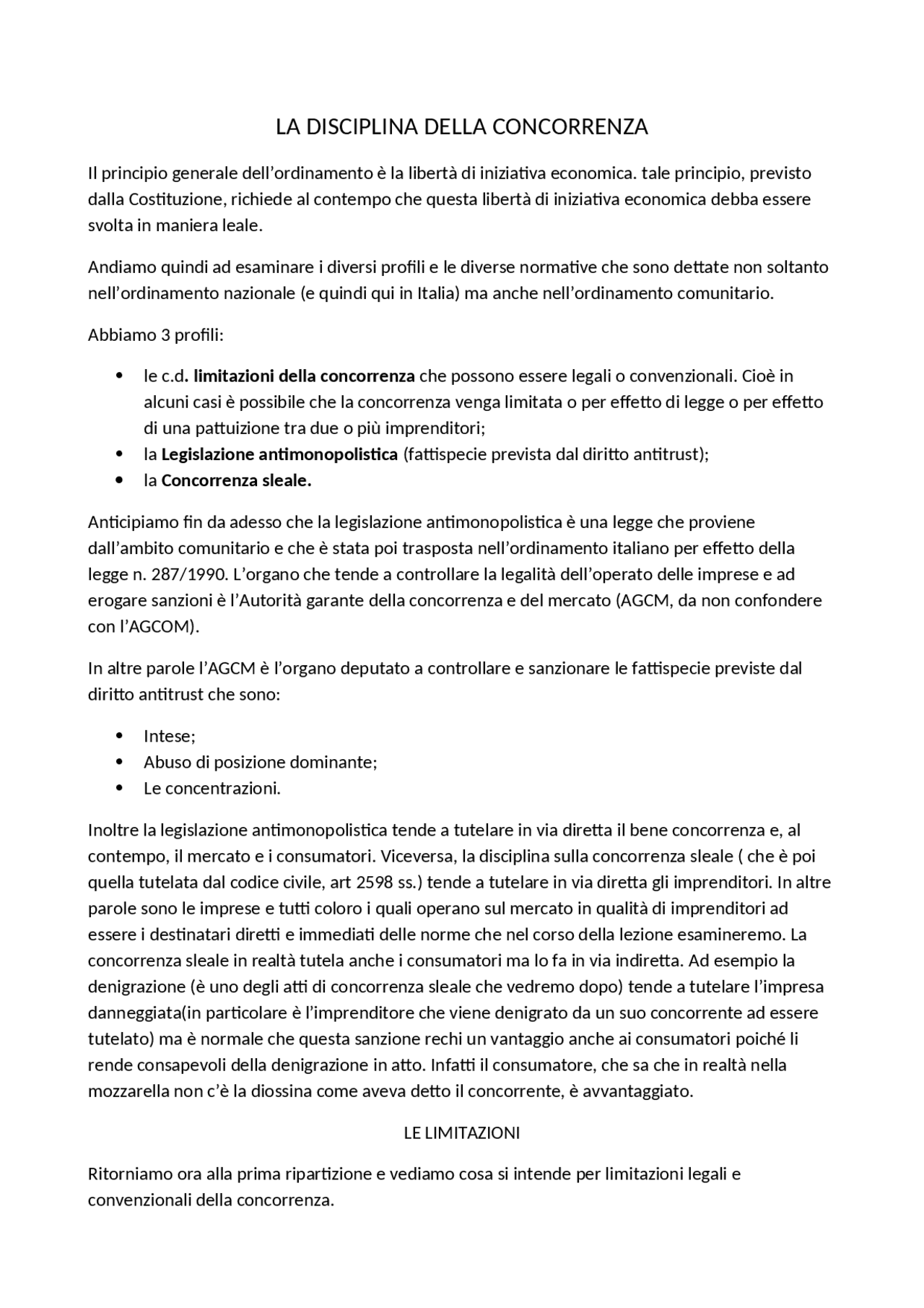 Cap 8 Campobasso Concorrenza Docsity
