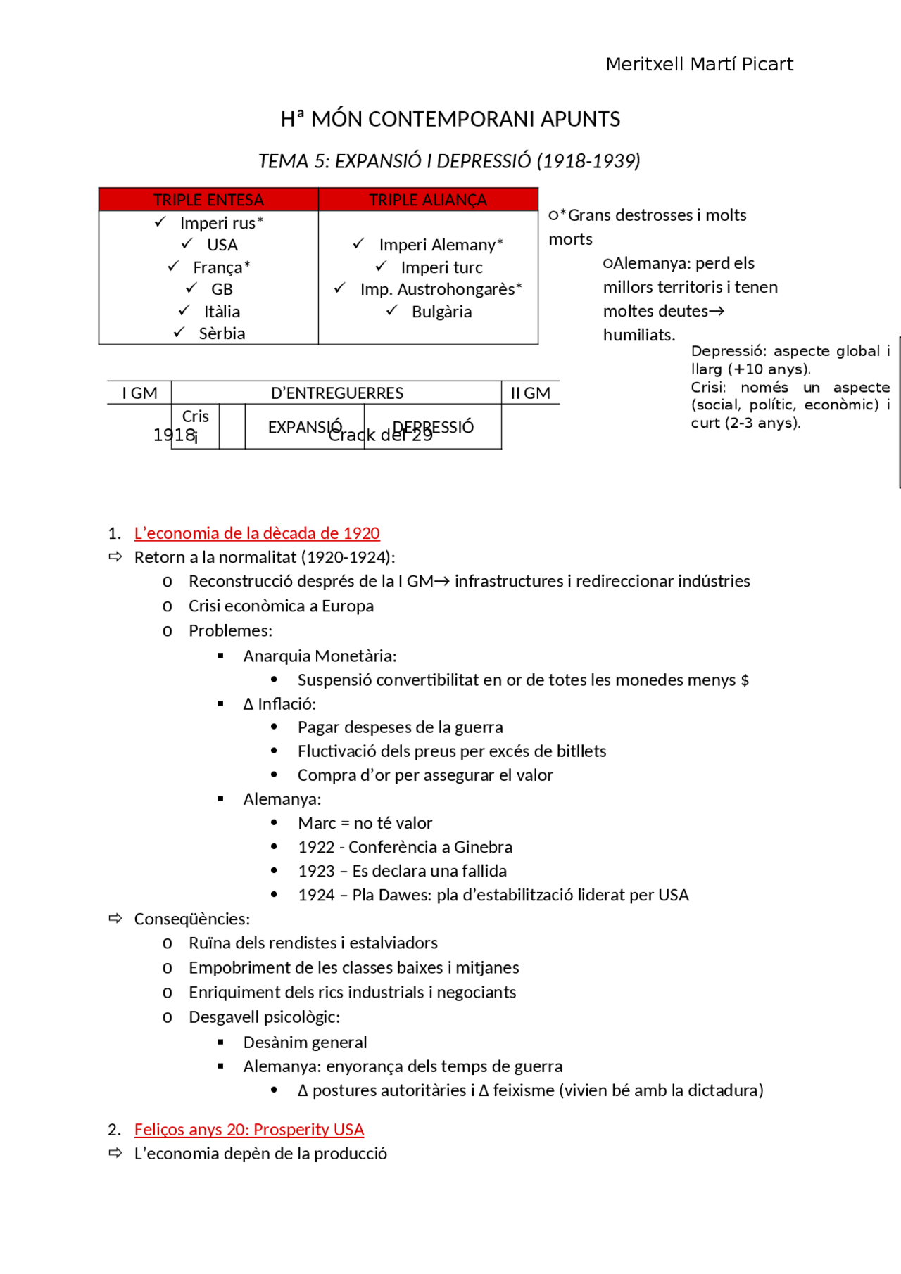 Apunts Dhistòria Del Món Contemporani Apunts Tema 5 I 6 Docsity