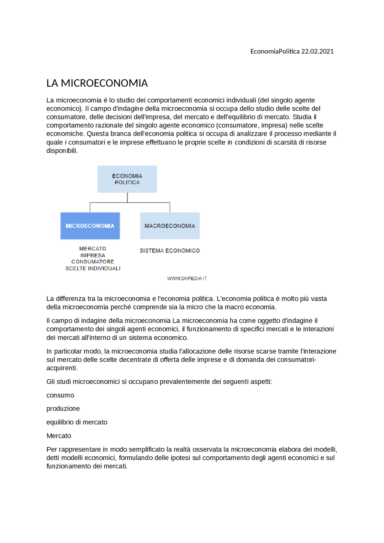 Microeconomia Il Mercato E Le Forme Di Mercato Docsity